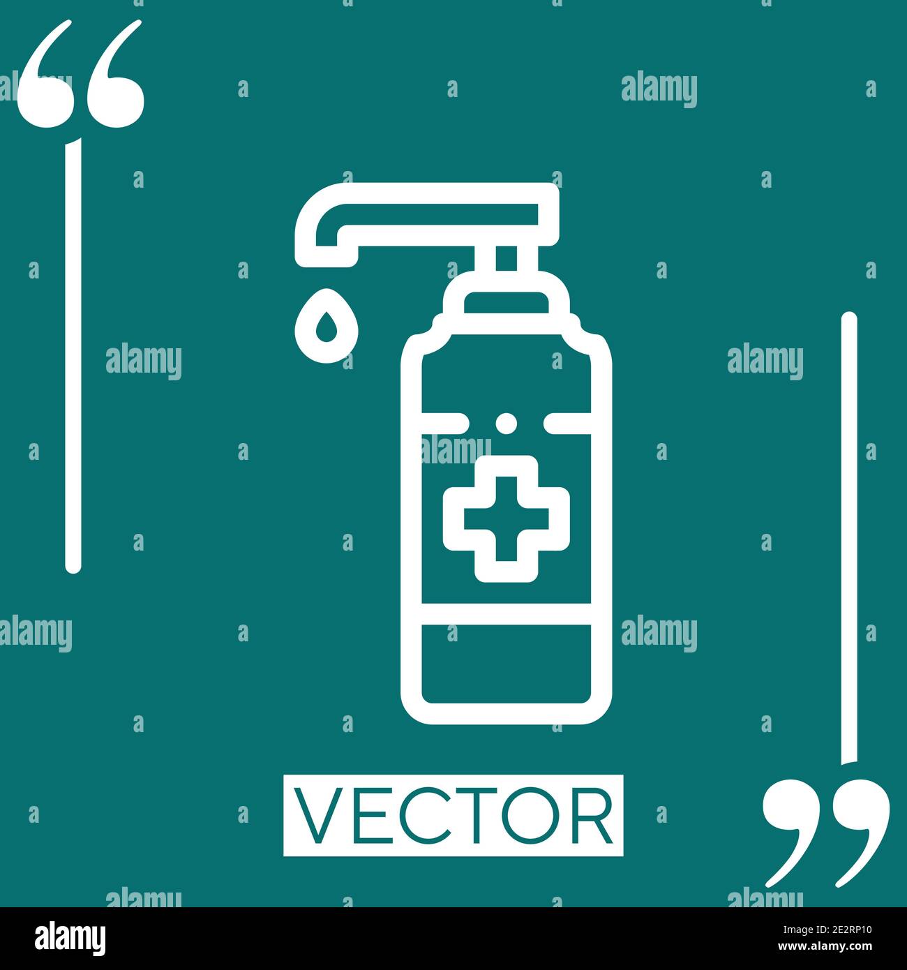hydroalcoholic gel vector icon Linear icon. Editable stroke line Stock ...
