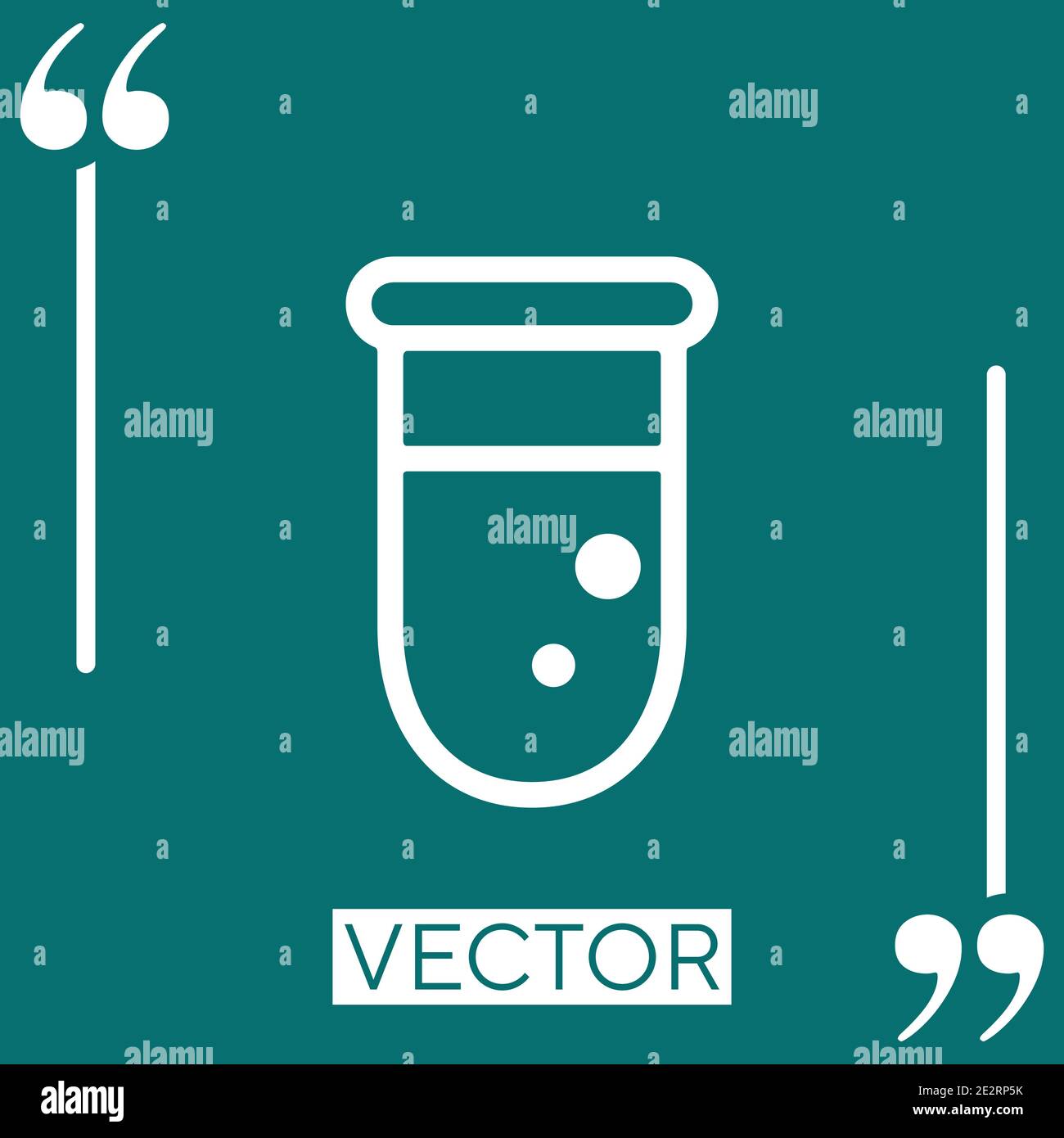test tube with liquid vector icon Linear icon. Editable stroke line ...
