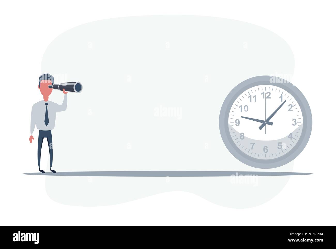 Cartoon man looking at watch hi-res stock photography and images - Alamy