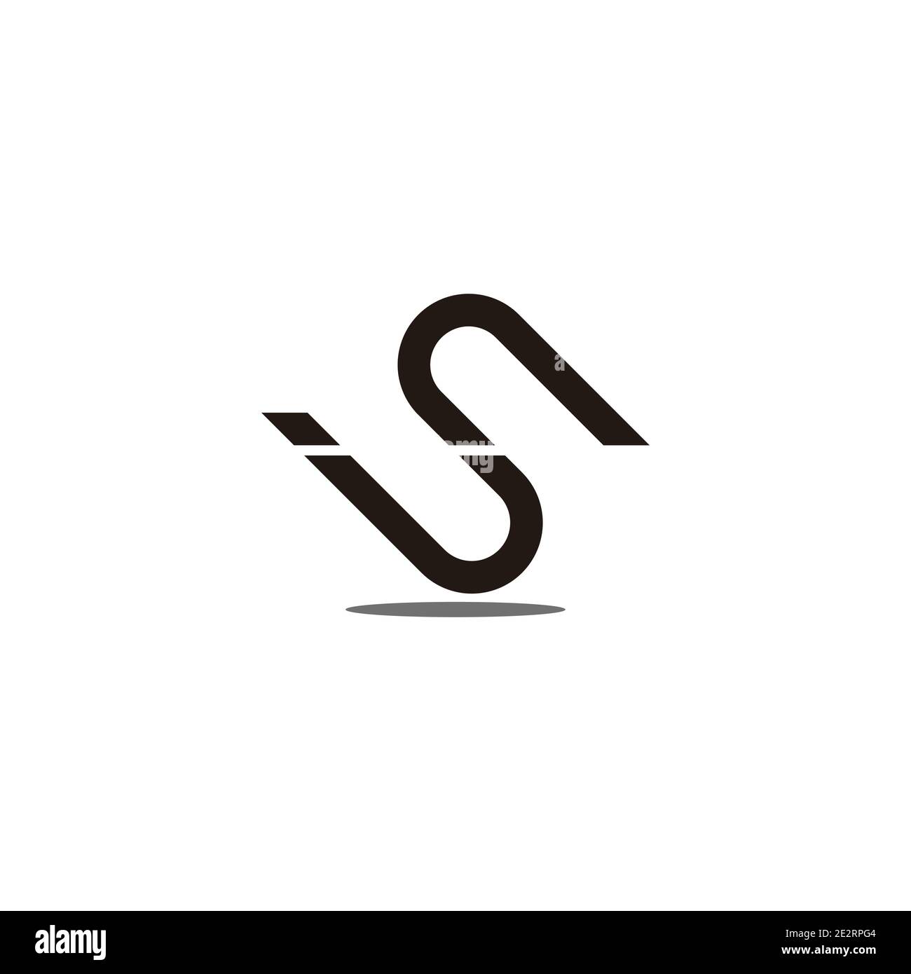 abstract letter us simple geometric line logo vector Stock Vector Image ...