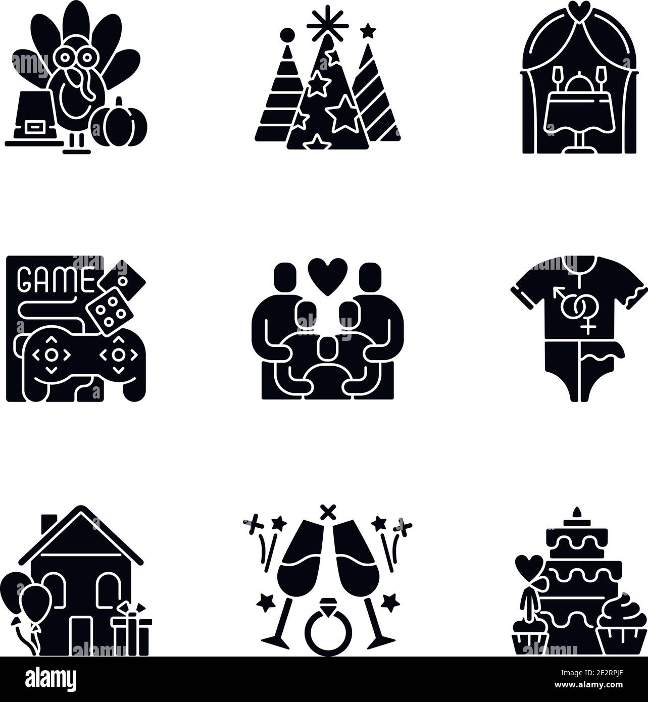 Black family birthday party Cut Out Stock Images & Pictures - Alamy