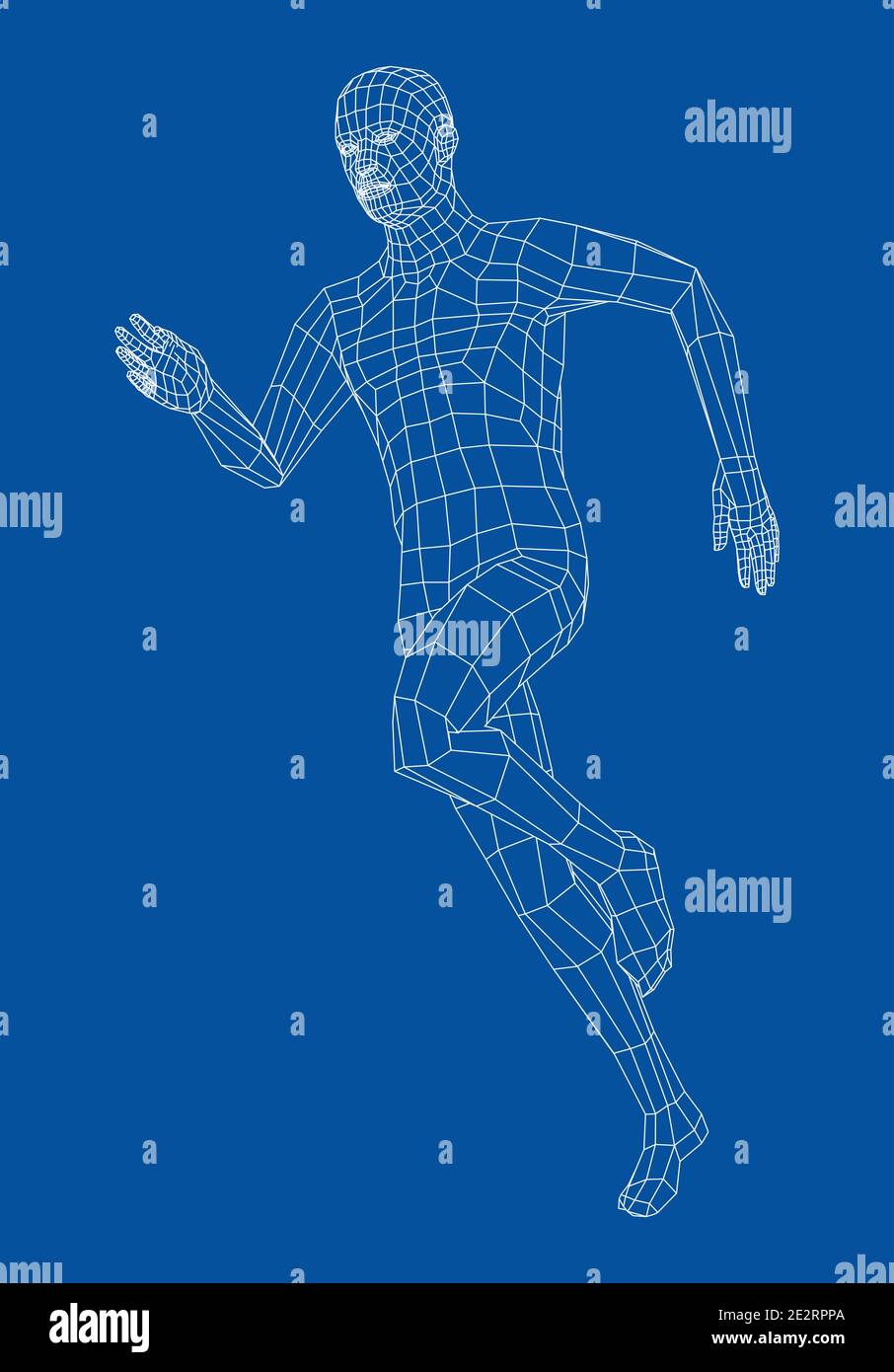 Wireframe running man. Vector Stock Vector Image & Art - Alamy