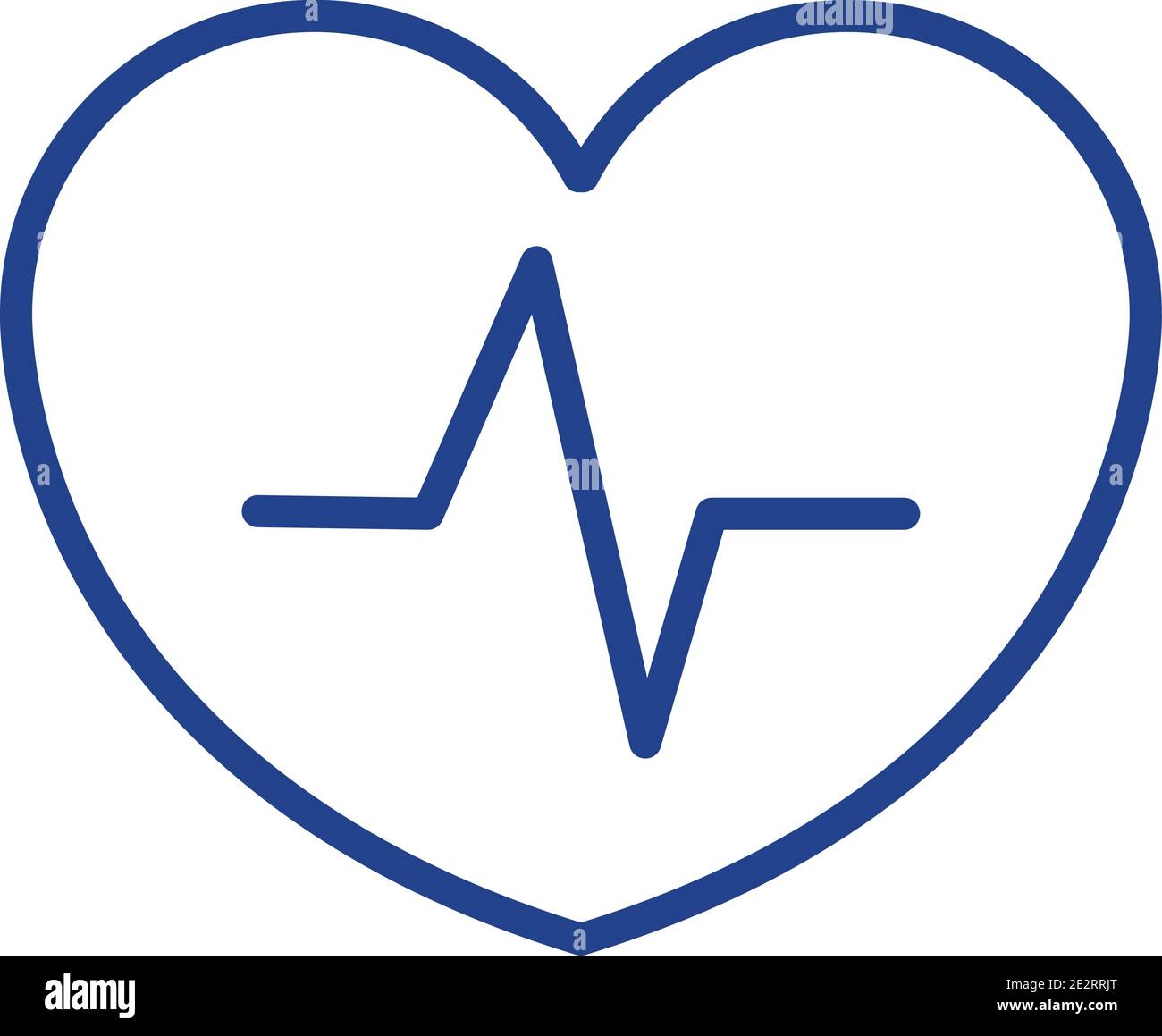 Heart with pulse RGB color icon Stock Vector Image & Art - Alamy