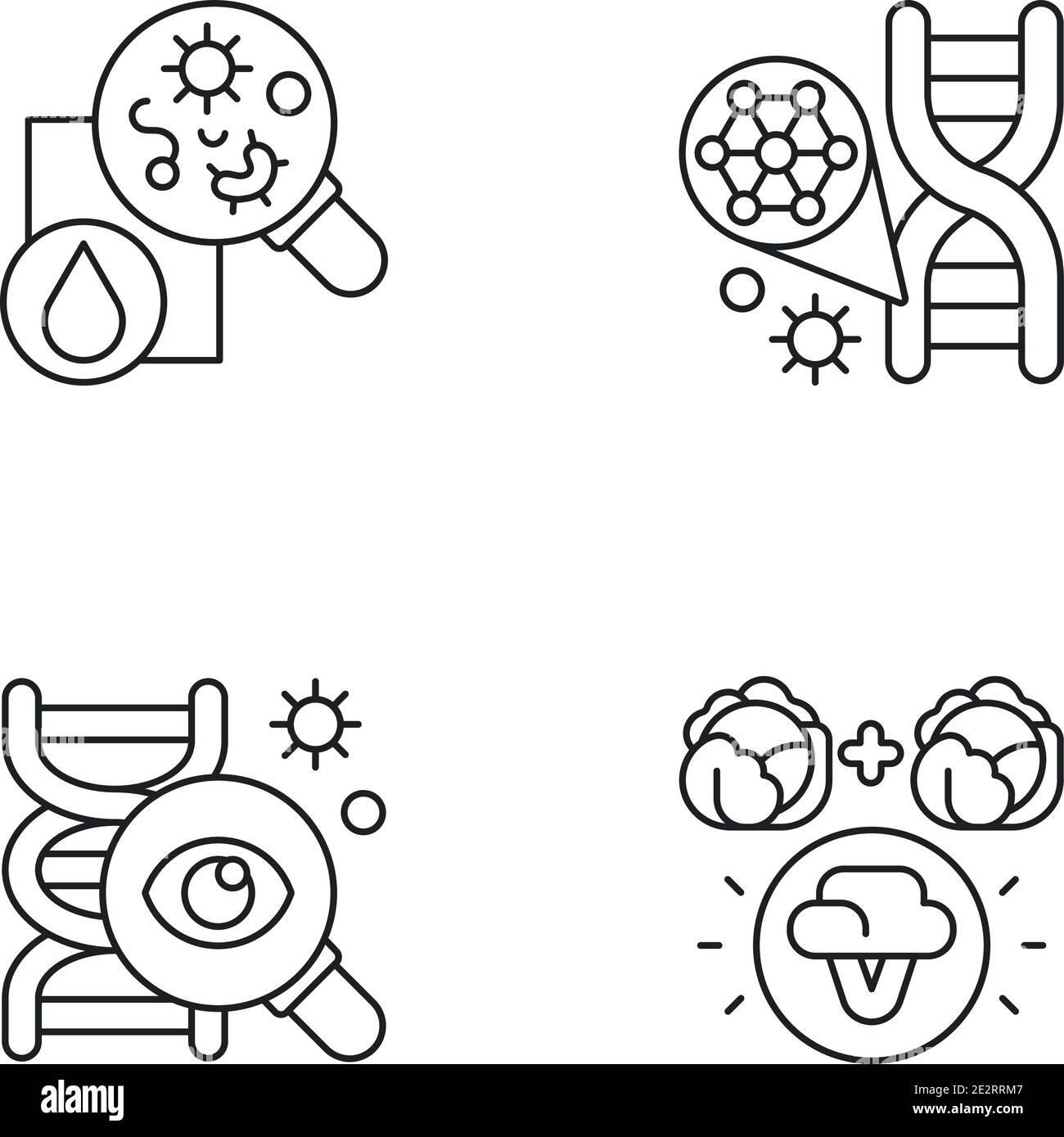 Microbiology linear icons set Stock Vector Image & Art - Alamy