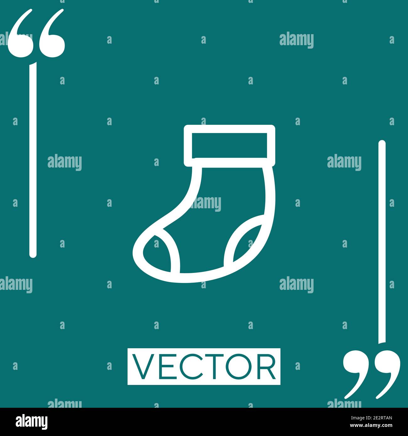 sock side view outline vector icon Linear icon. Editable stroke line ...