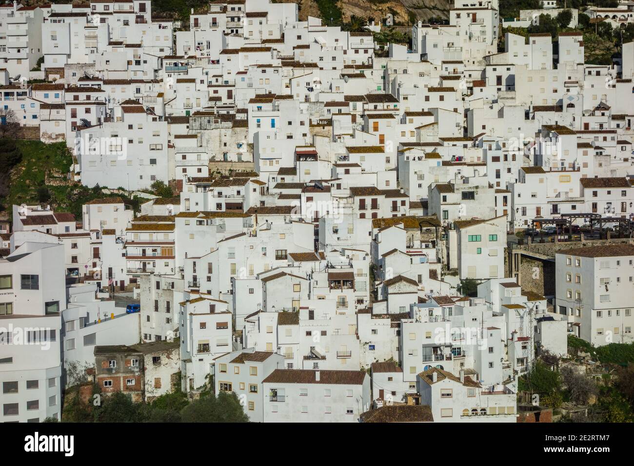 Moorish cliff hugging buildings hi-res stock photography and images - Alamy