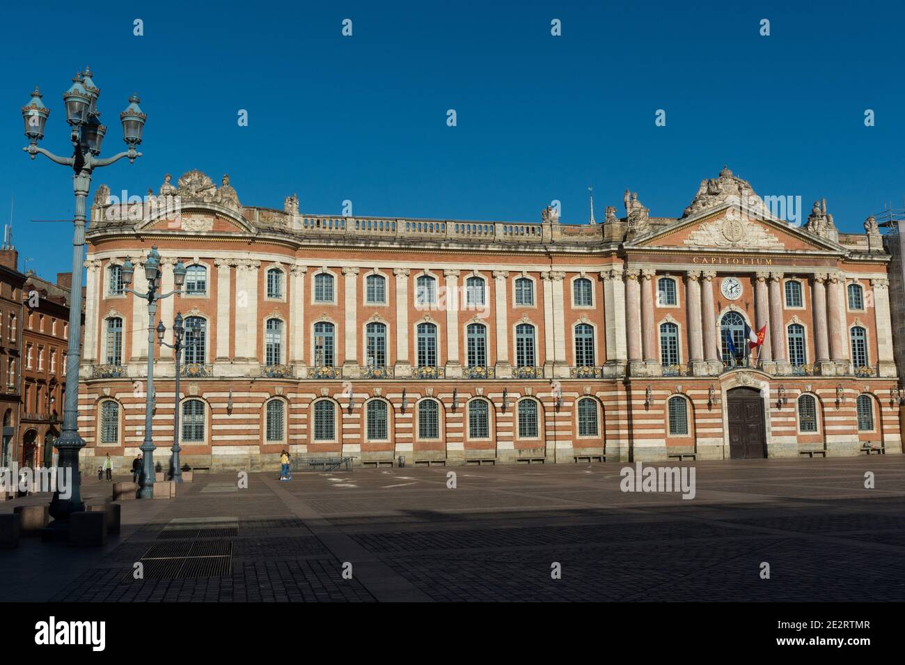 Toulouse (south of France): city hall in "place du Capitole" square ...