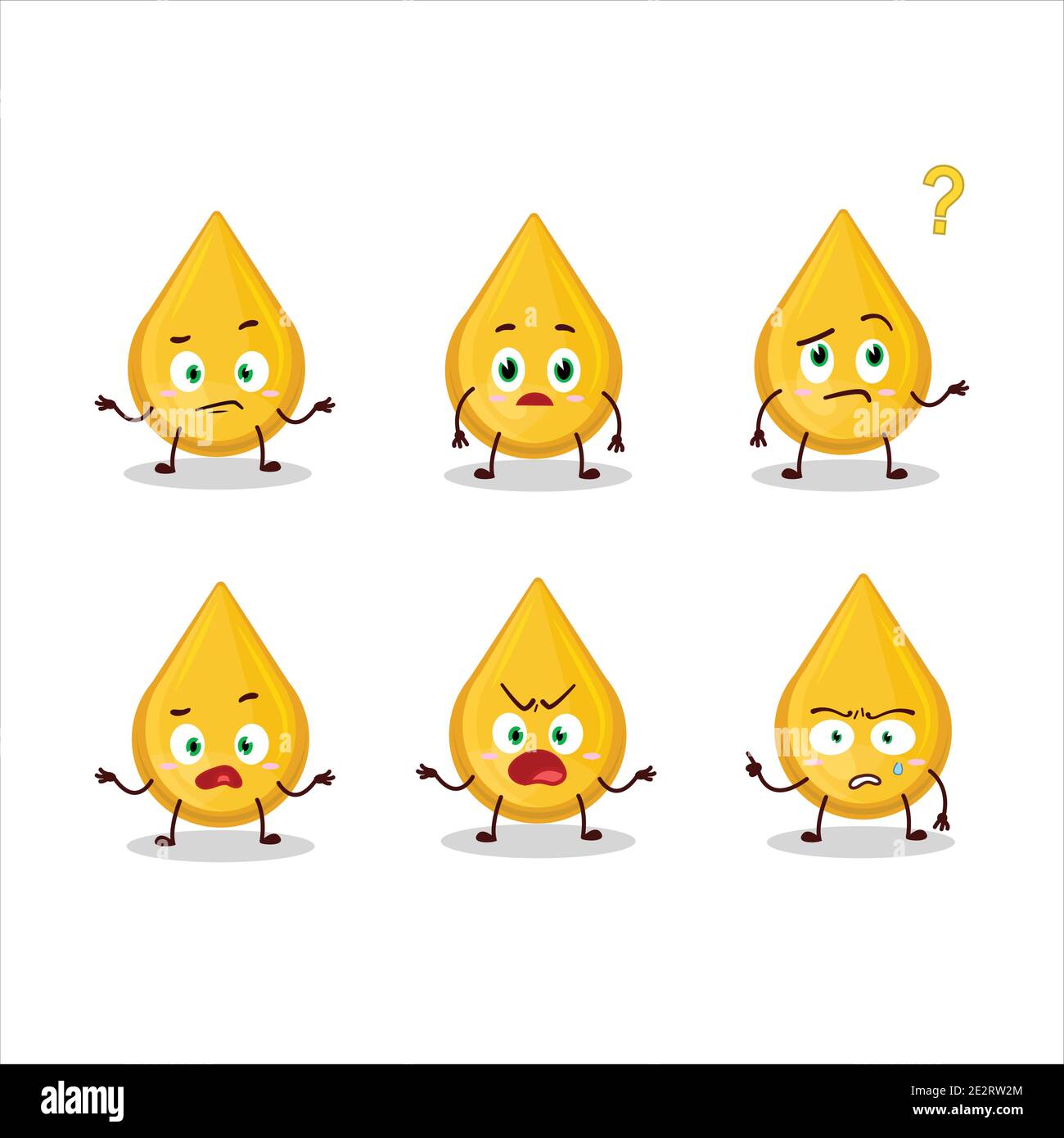 Cartoon character of oil with what expression. Vector illustration ...