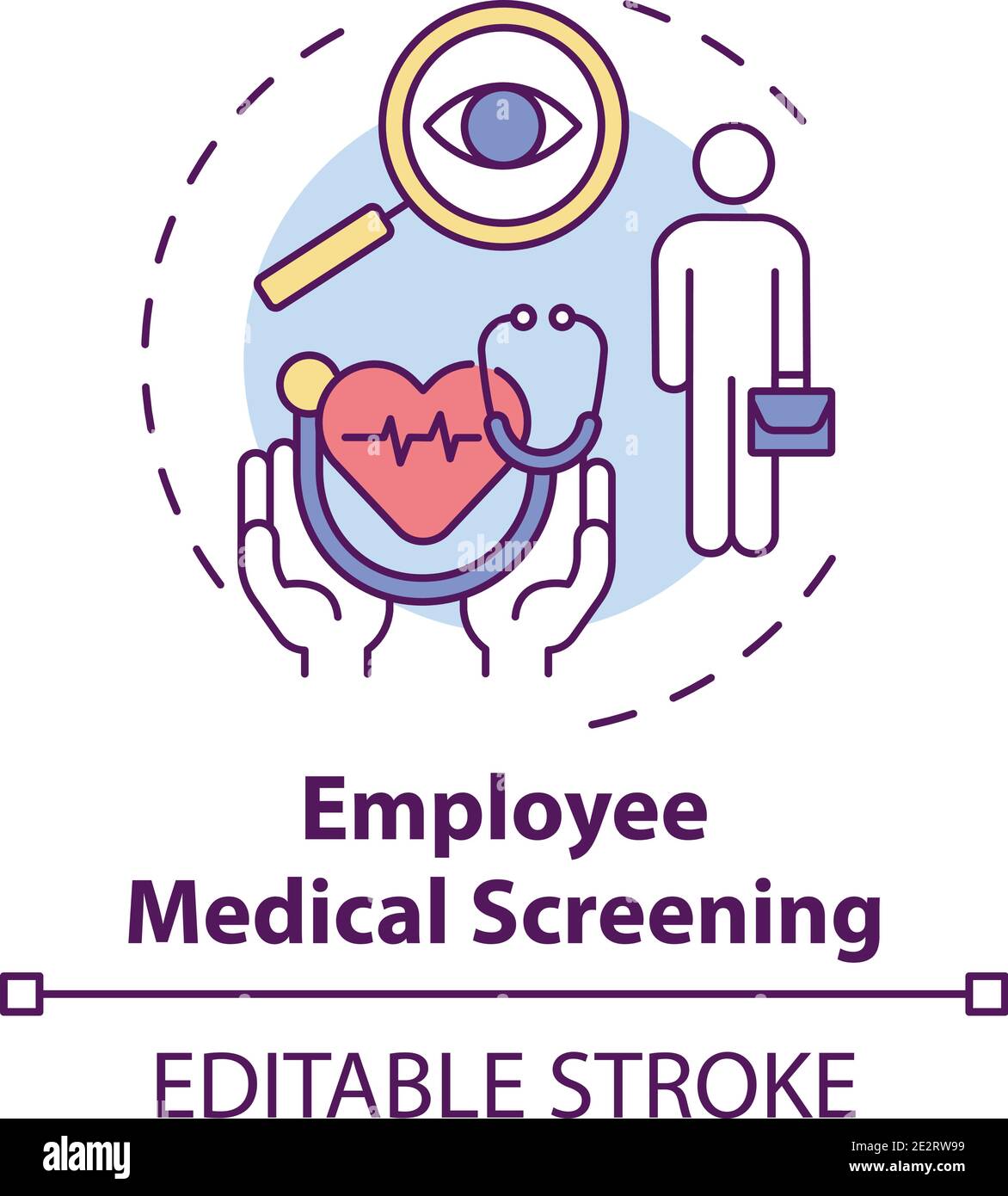 Employee medical screening concept icon Stock Vector Image & Art - Alamy