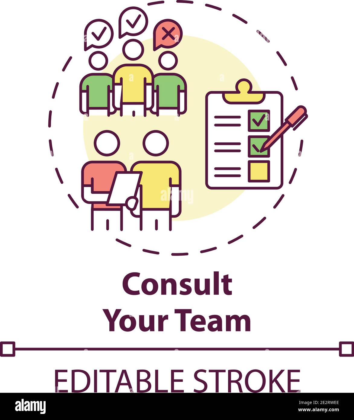 Consulting team concept icon Stock Vector Image & Art - Alamy