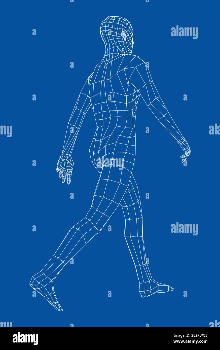 Wireframe walking man. Vector Stock Vector Image & Art - Alamy