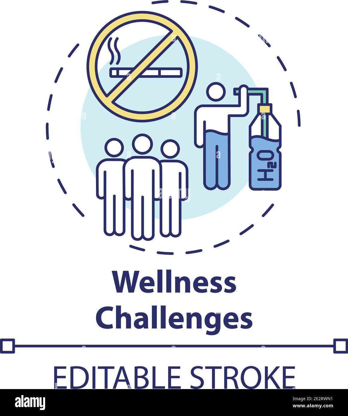 Wellness challenges concept icon Stock Vector Image & Art - Alamy