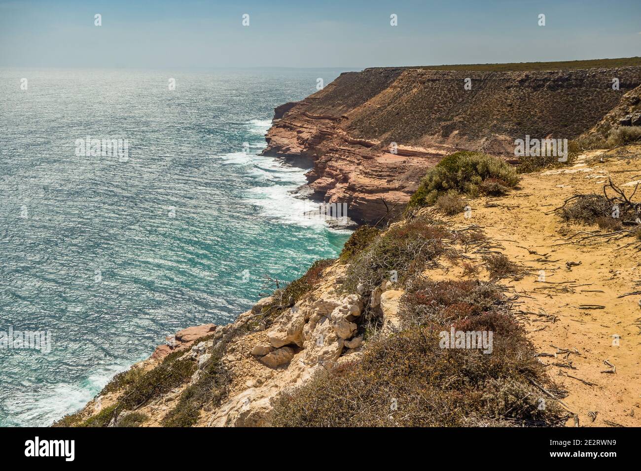 Island Rock & Natural Bridge, Red Bluff Coastal Cliffs, Kalbarri ...
