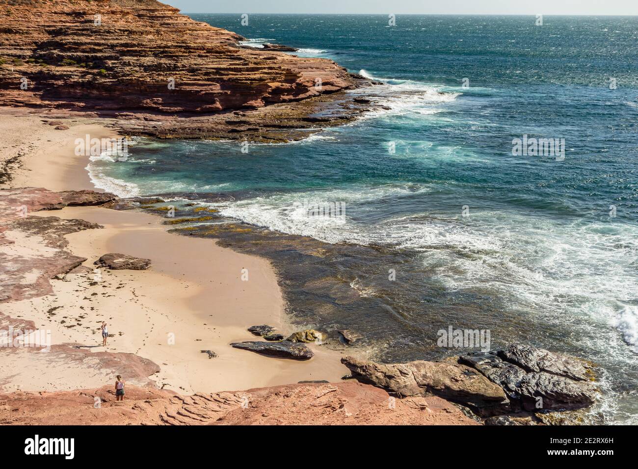 Island Rock & Natural Bridge, Red Bluff Coastal Cliffs, Kalbarri ...
