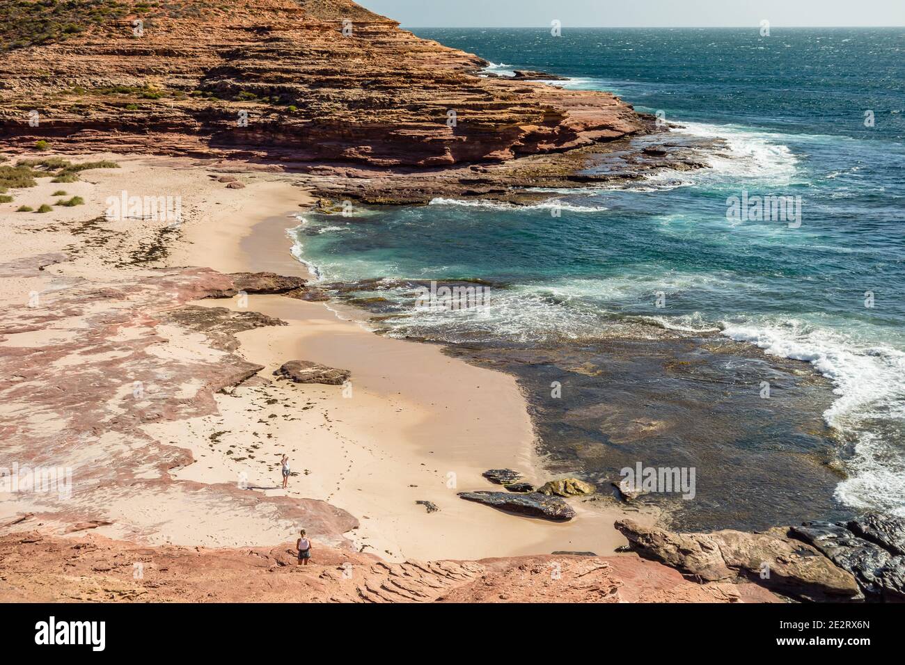 Island Rock & Natural Bridge, Red Bluff Coastal Cliffs, Kalbarri ...