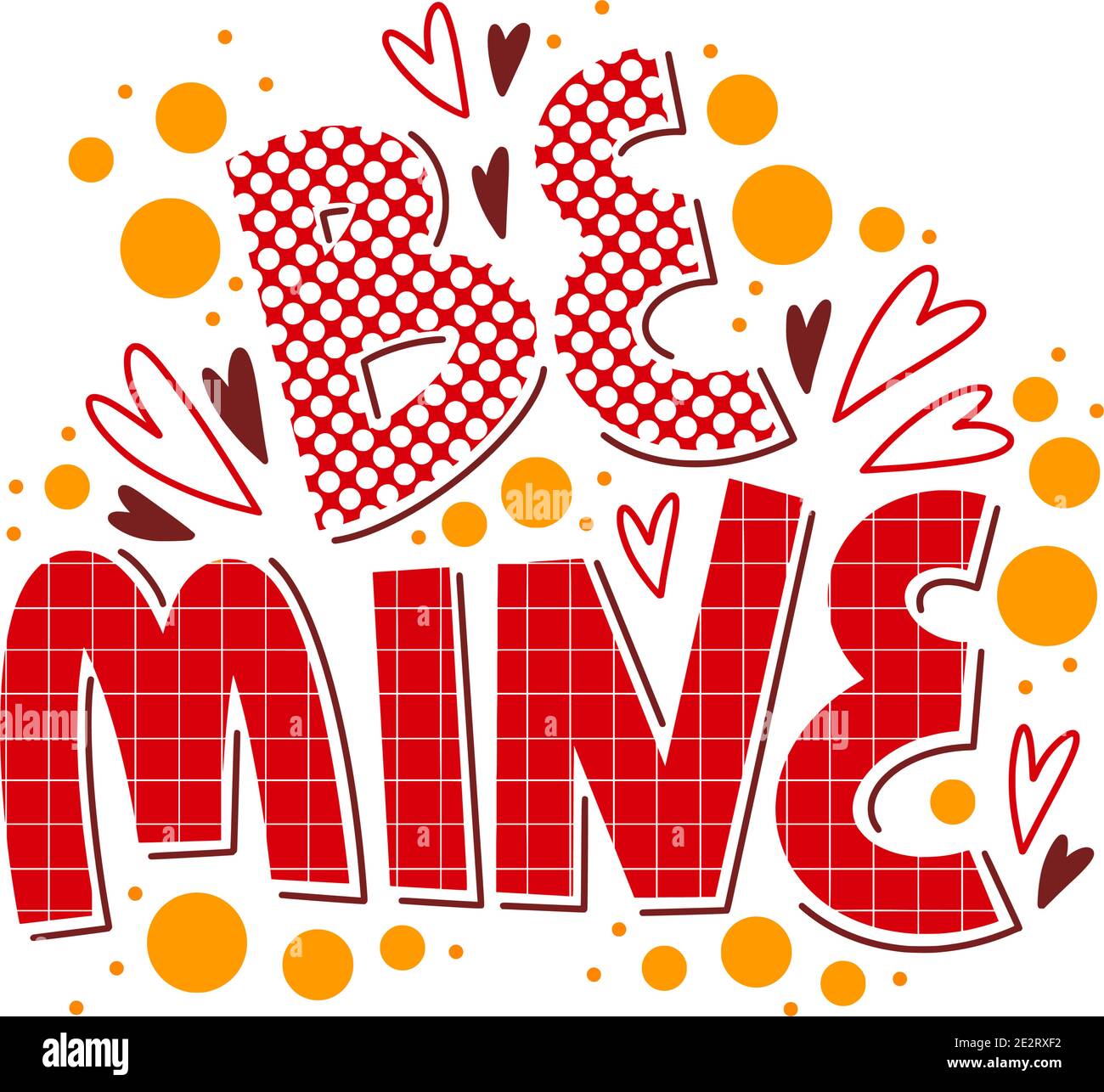 Lovely card for Valentines Day. Be mine Stock Vector Image & Art - Alamy