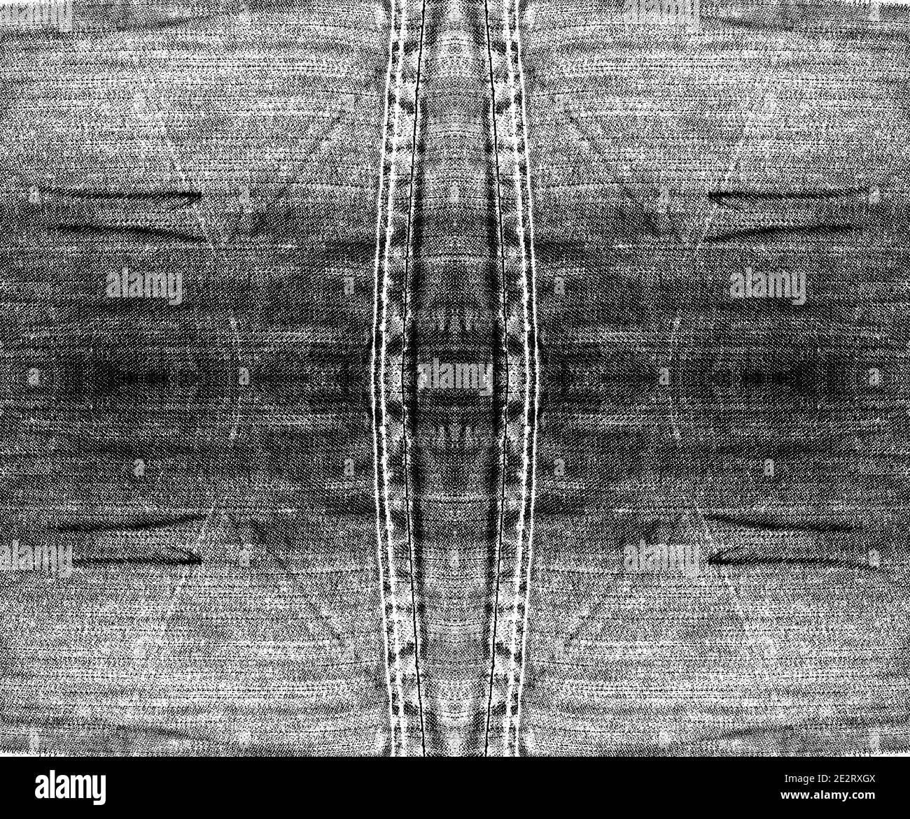 Jeans design.Grunge jeans pattern with seams. Black and white Jeans ...