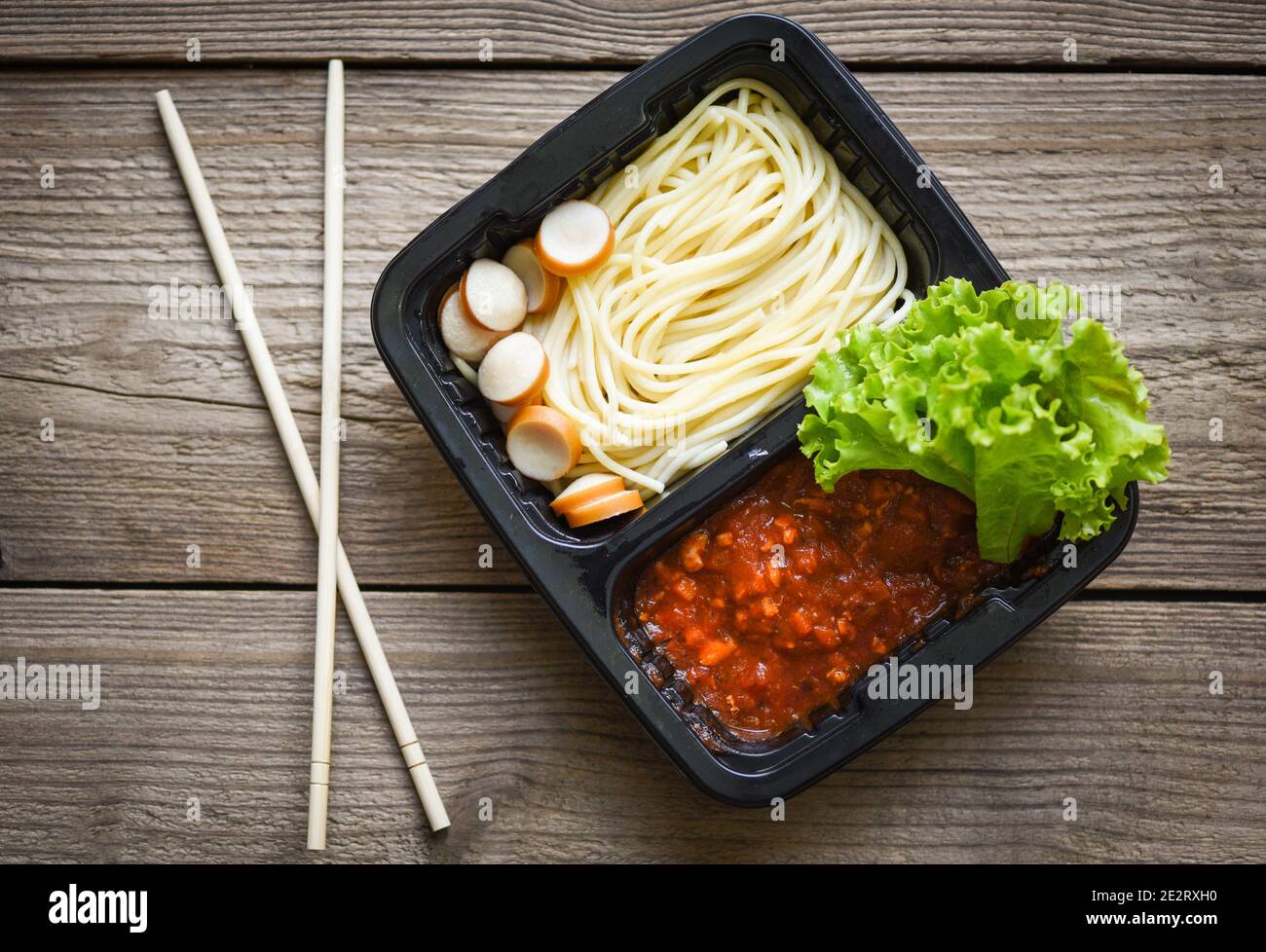 Pasta salad in plastic container hi-res stock photography and images ...