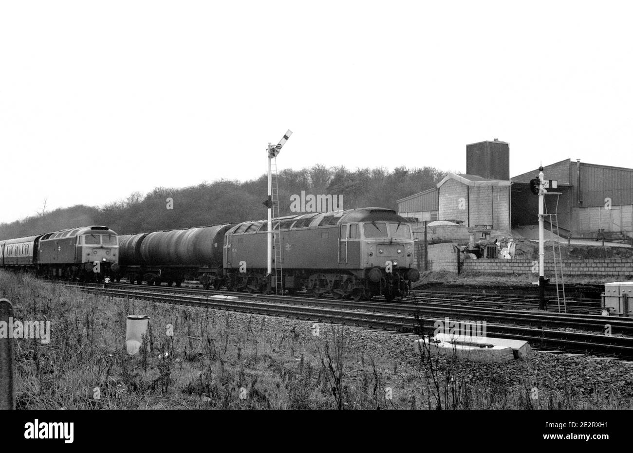 Diesel passenger train on Black and White Stock Photos & Images - Alamy
