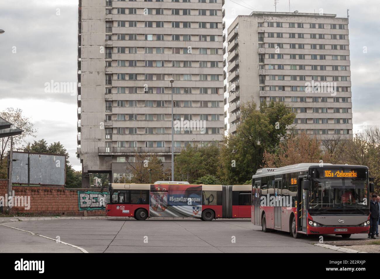 BELGRADE, SERBIA - SEPTEMBER 27, 2020: Bus from Public transportation ...