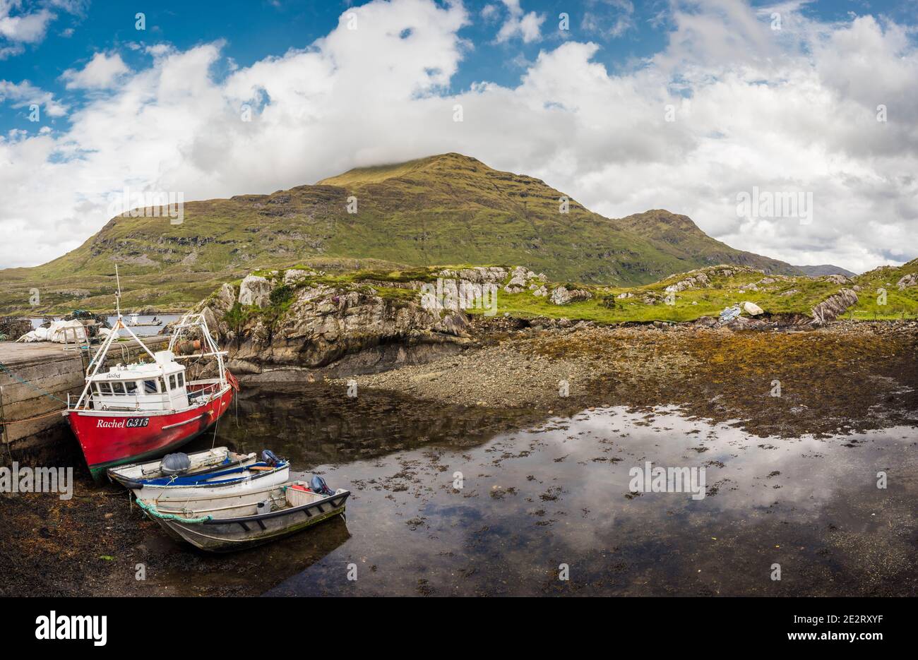 The fishing village of Little KIllary near the mouth of Killary Harbour ...