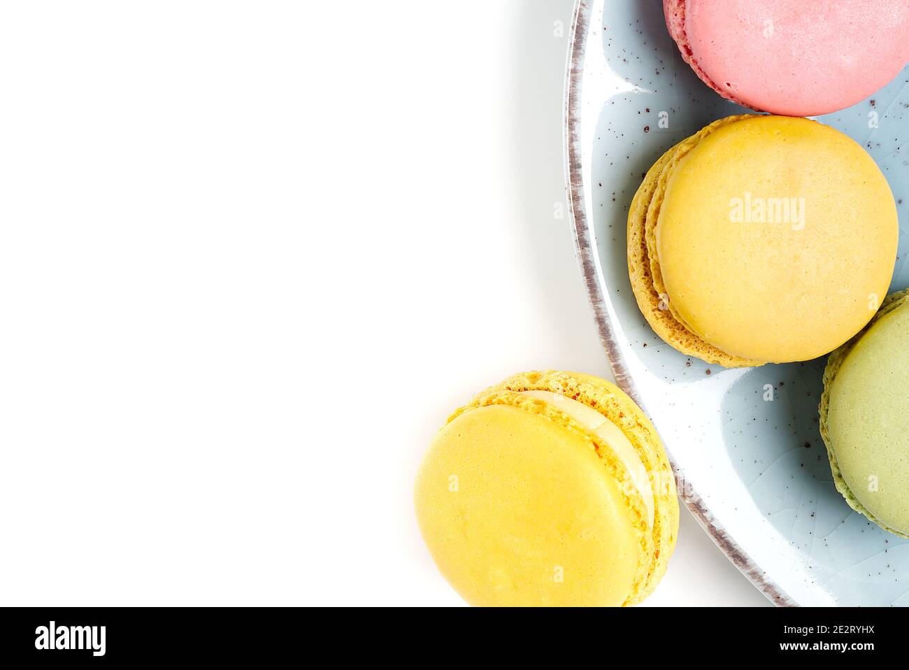 Macaron. Traditional french colorful macarons close up, macro Stock ...