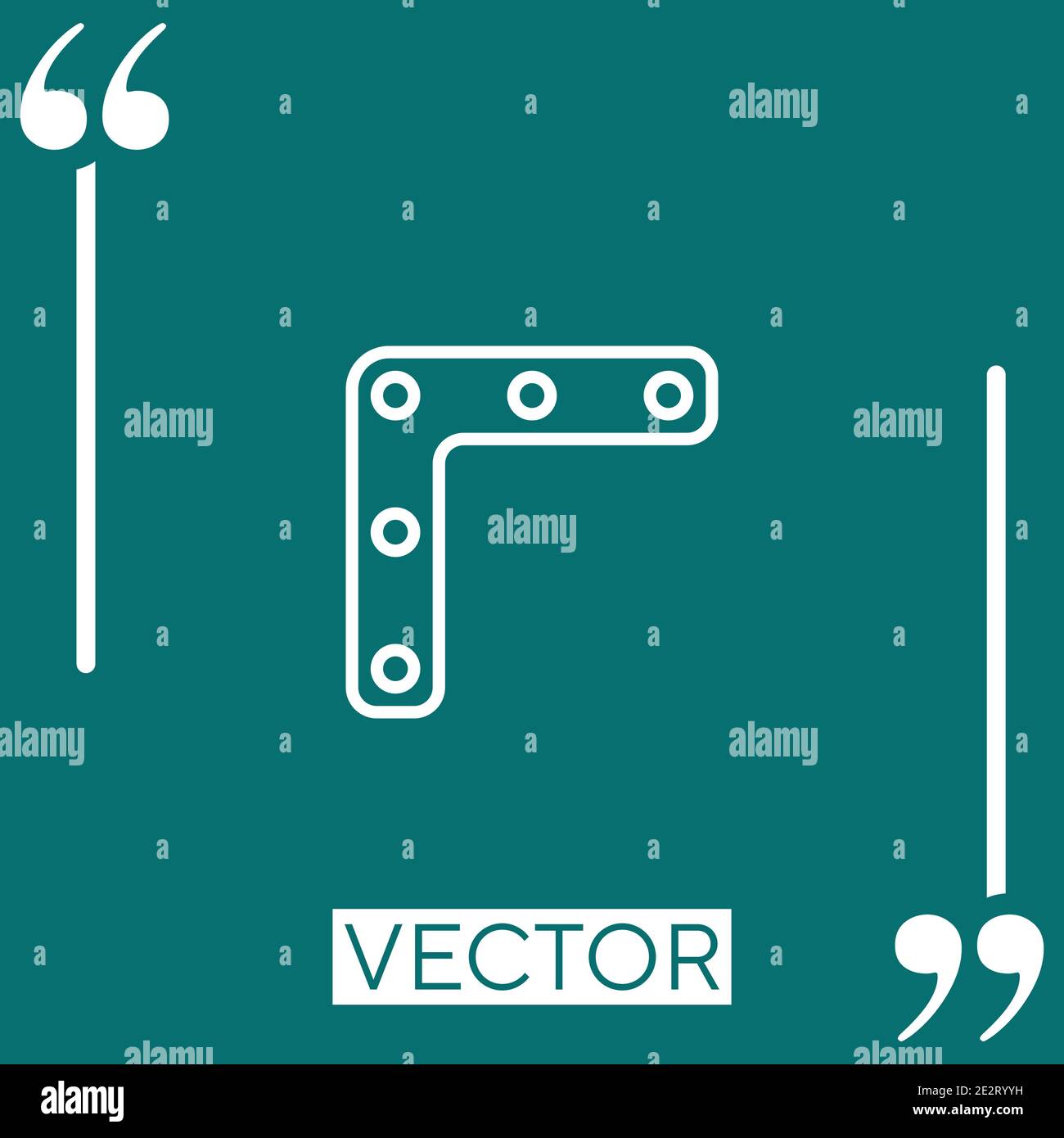 bracket vector icon Linear icon. Editable stroke line Stock Vector ...