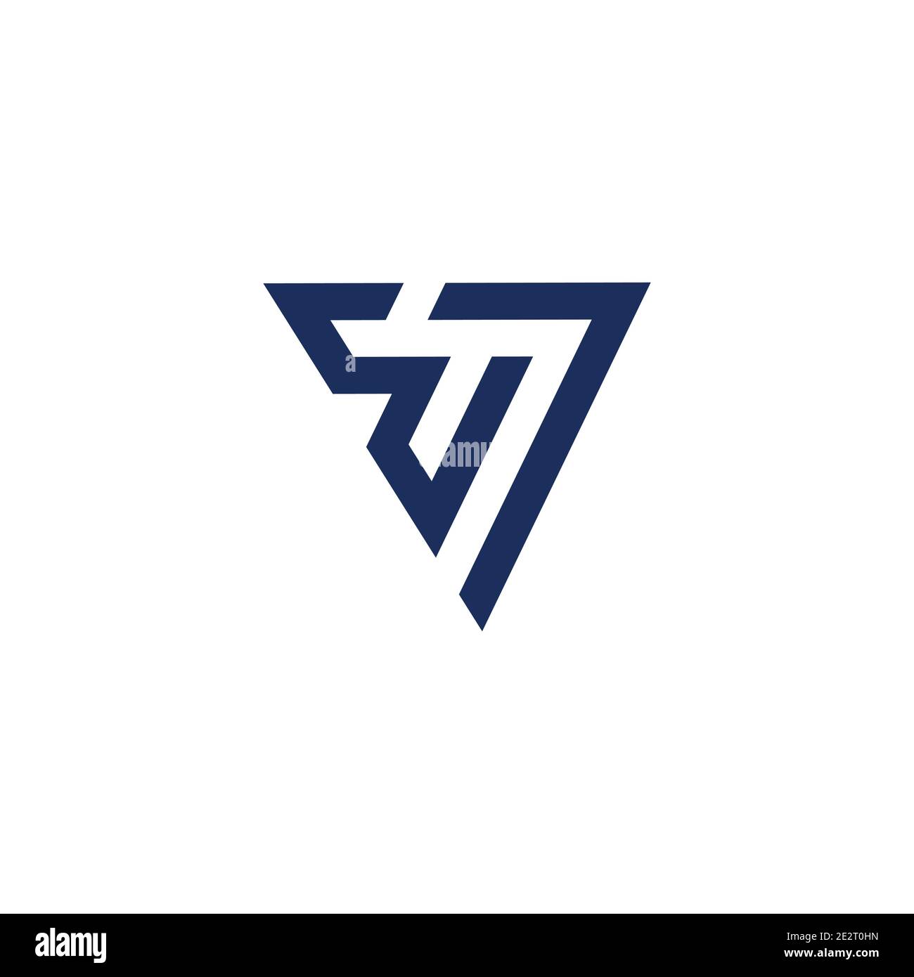 abstract number 37 triangle geometric line logo vector Stock Vector ...