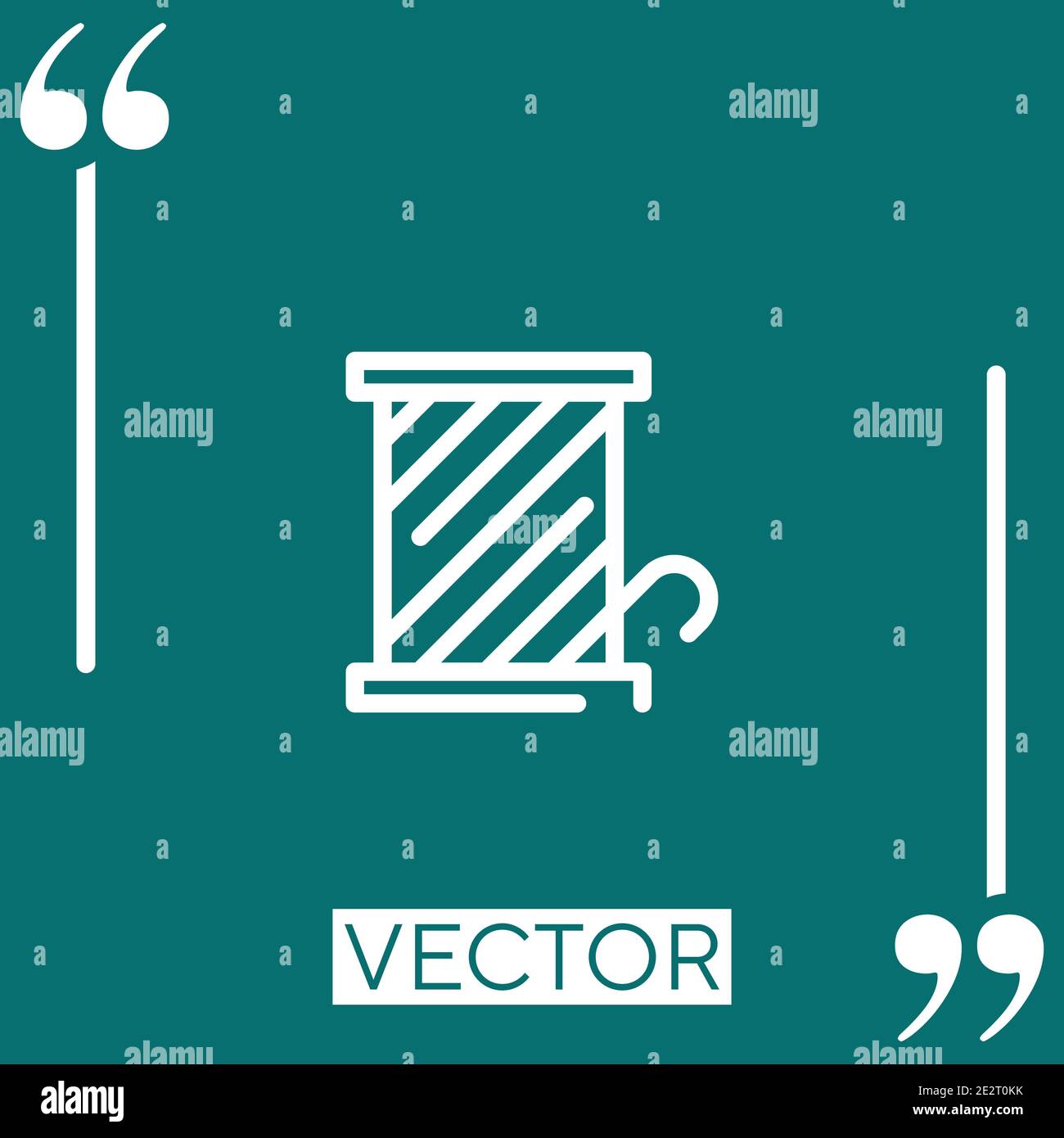 wire roll vector icon Linear icon. Editable stroke line Stock Vector ...