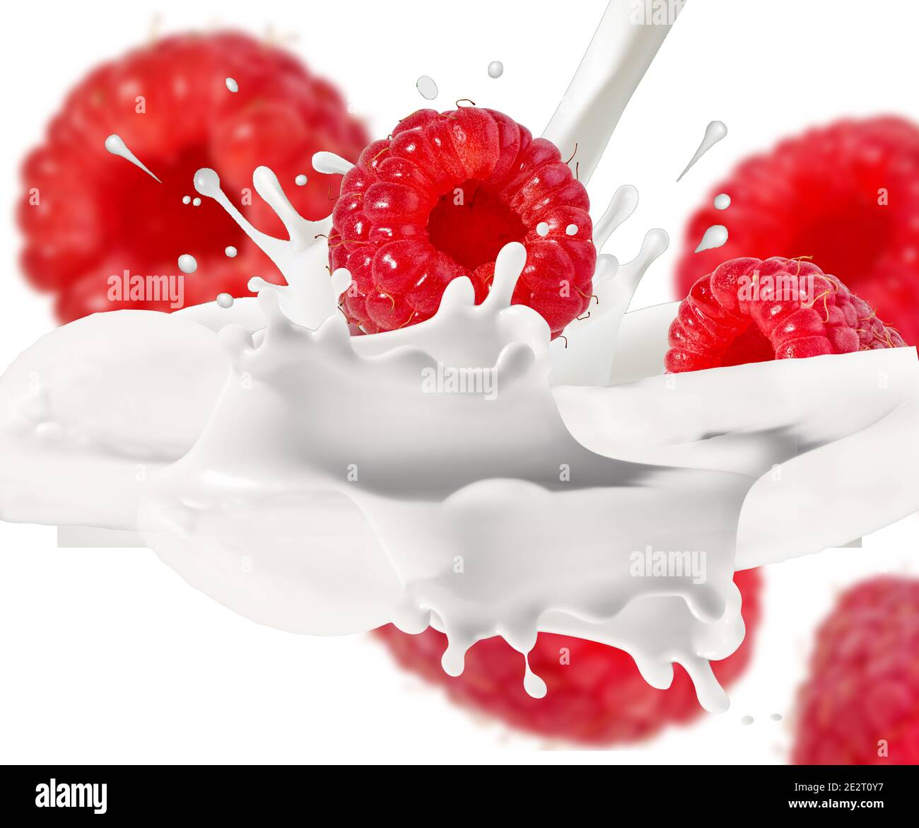 raspberry and milk splash, raspberry yogurt isolated Stock Photo - Alamy