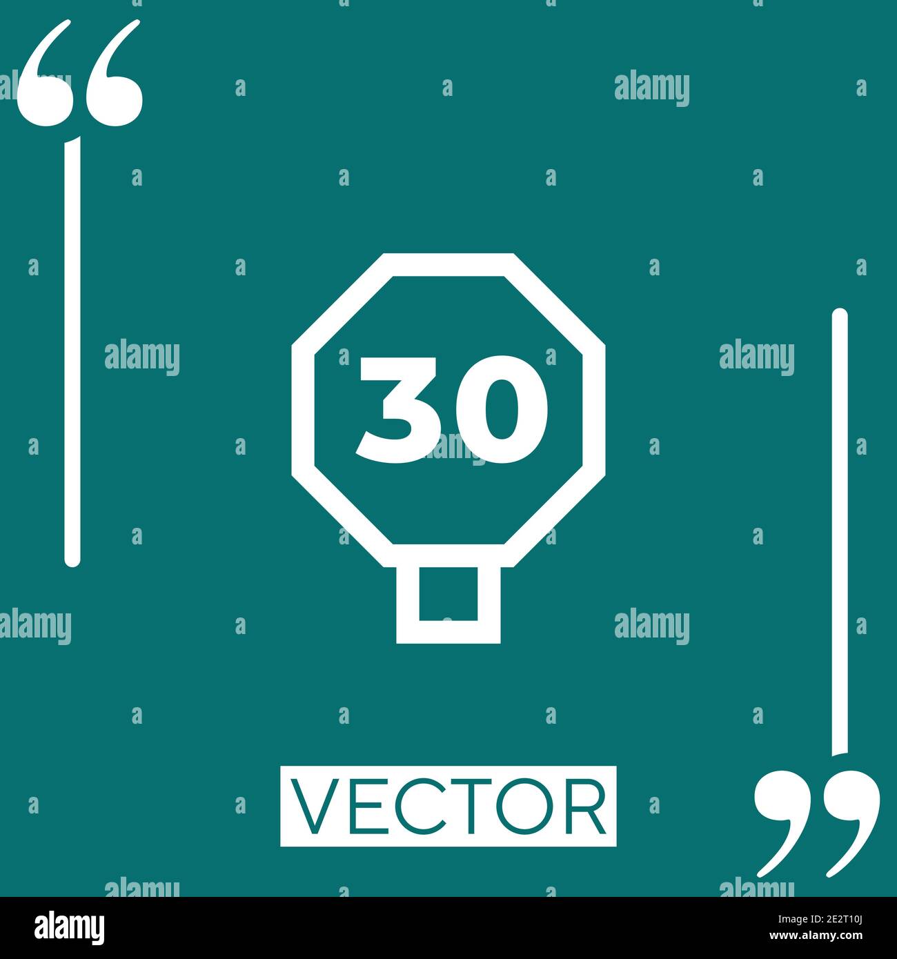 speed limit vector icon Linear icon. Editable stroked line Stock Vector ...