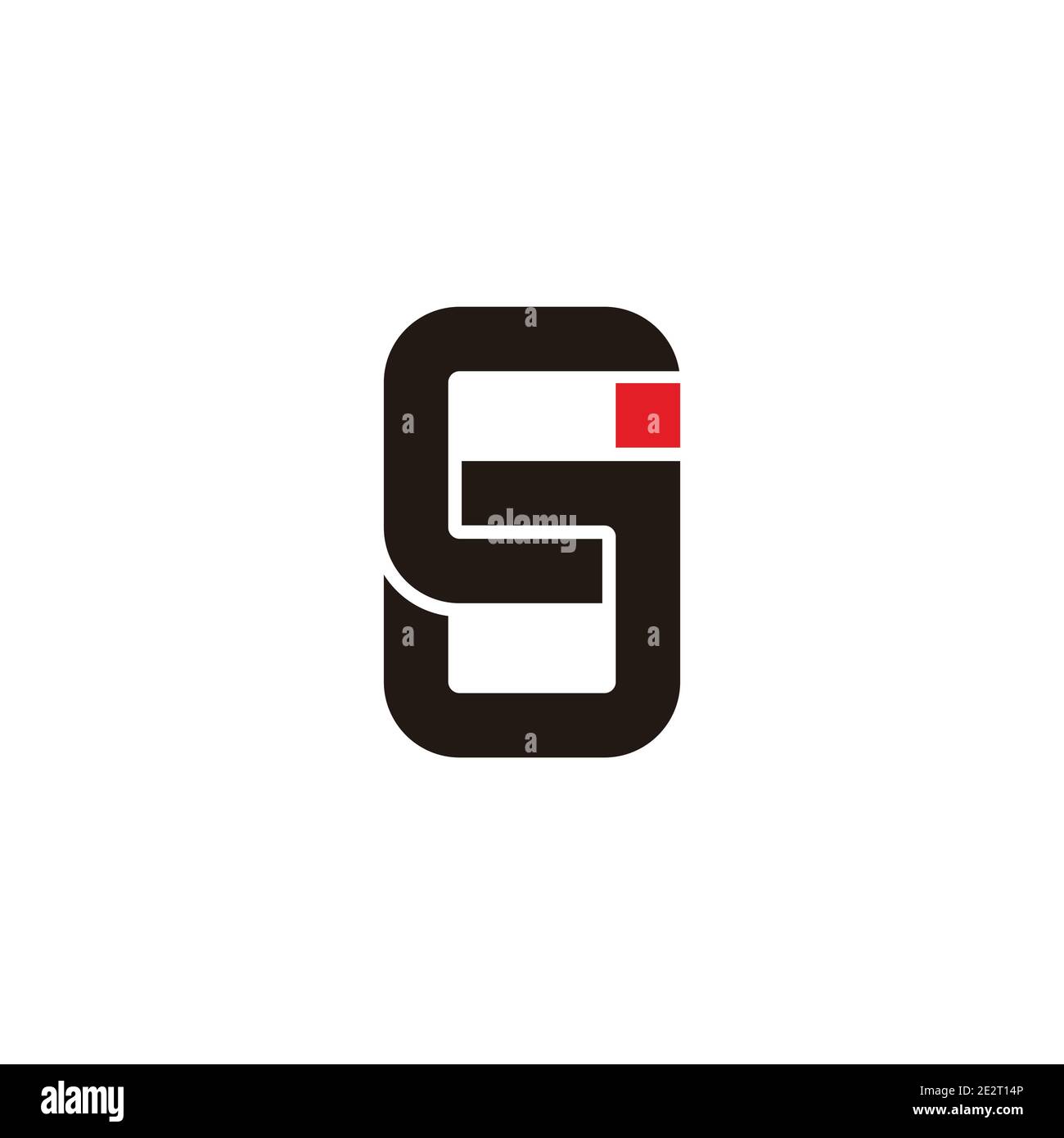 abstract letter sj simple linked geometric flat logo vector Stock ...