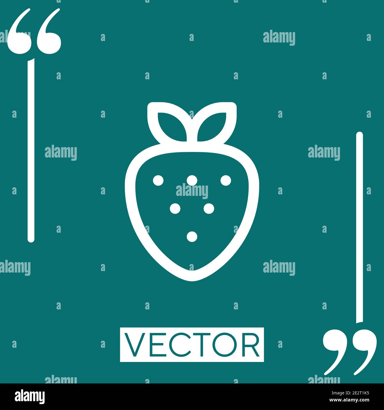 strawberry vector icon Linear icon. Editable stroke line Stock Vector ...