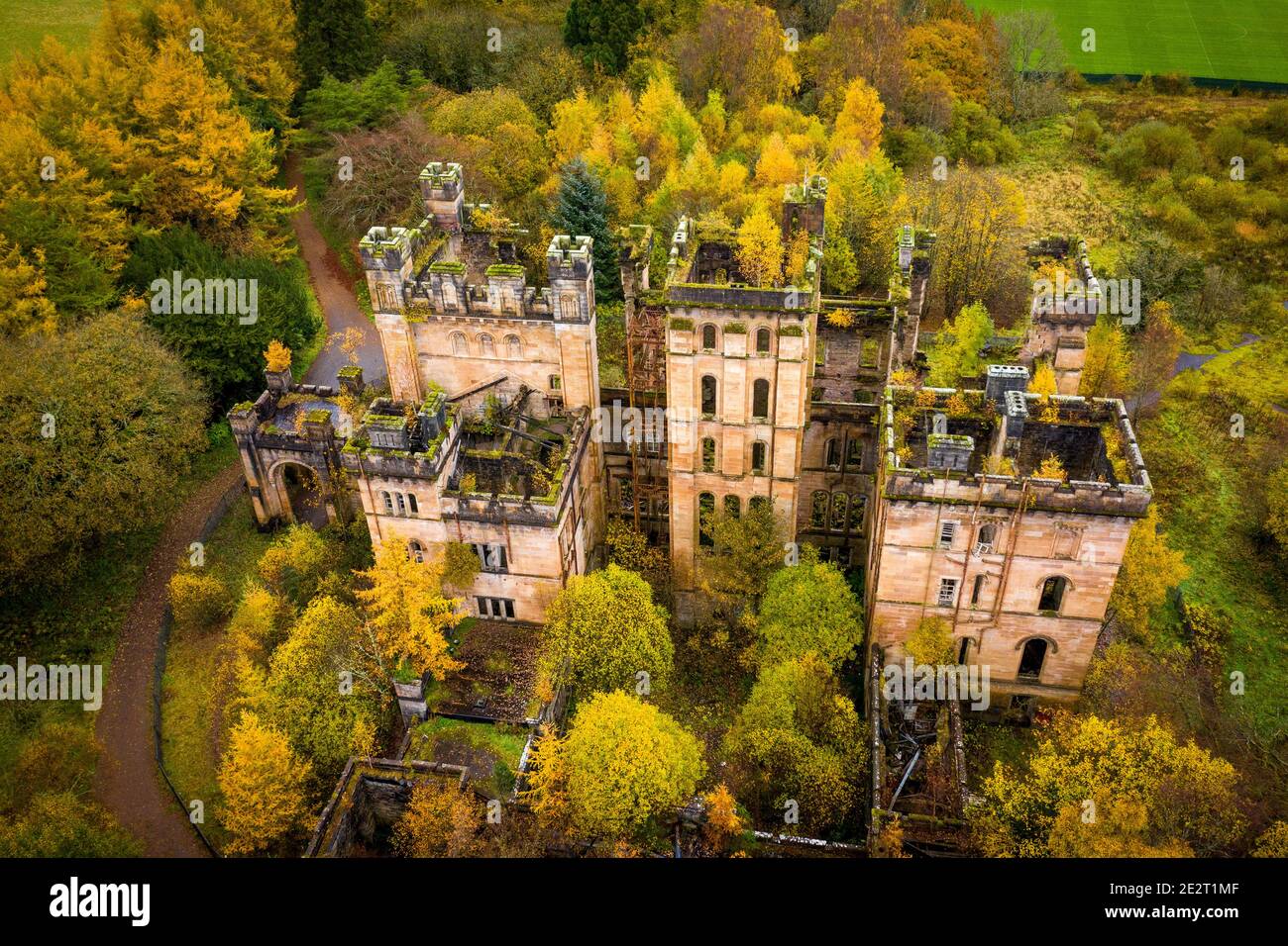 Lennox Castle Ruins, Lennoxtown, Scotland, UK Stock Photo - Alamy