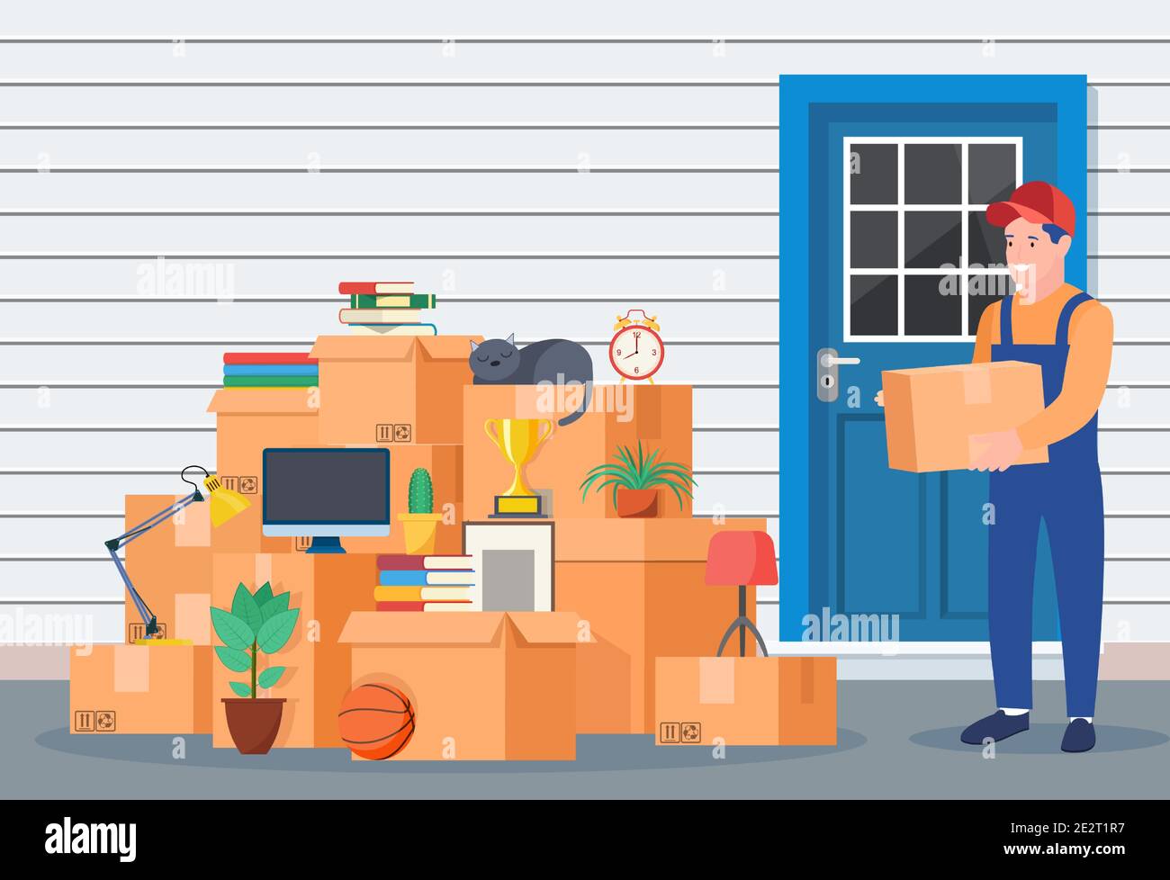 Moving to new house Stock Vector Image & Art - Alamy