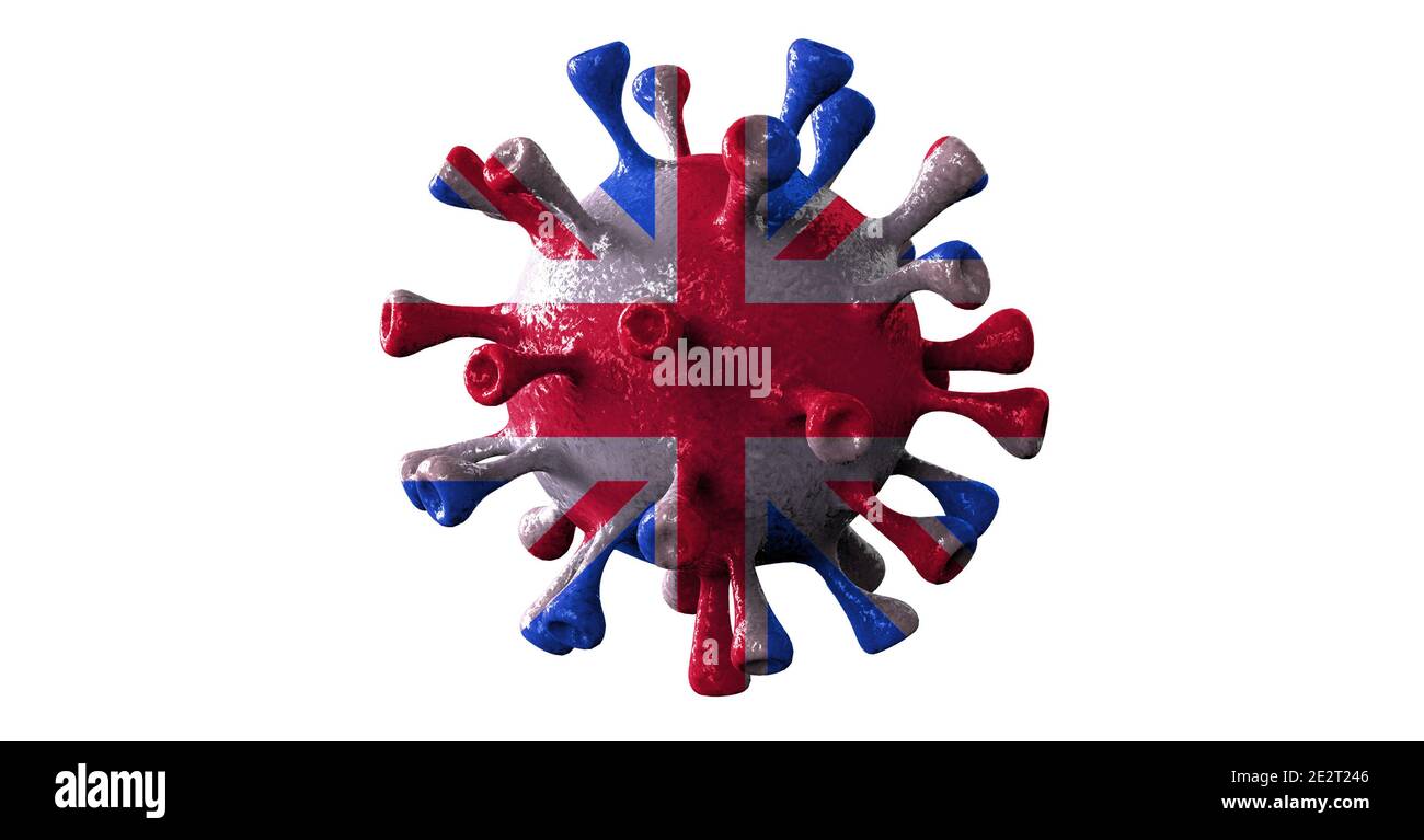 Covid british and england variant isolated on white background, covid ...