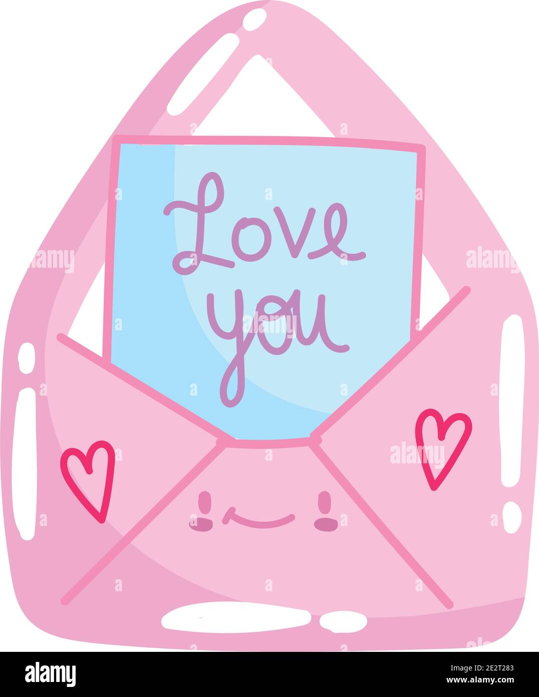 love mail message letter romantic in cartoon style design vector ...