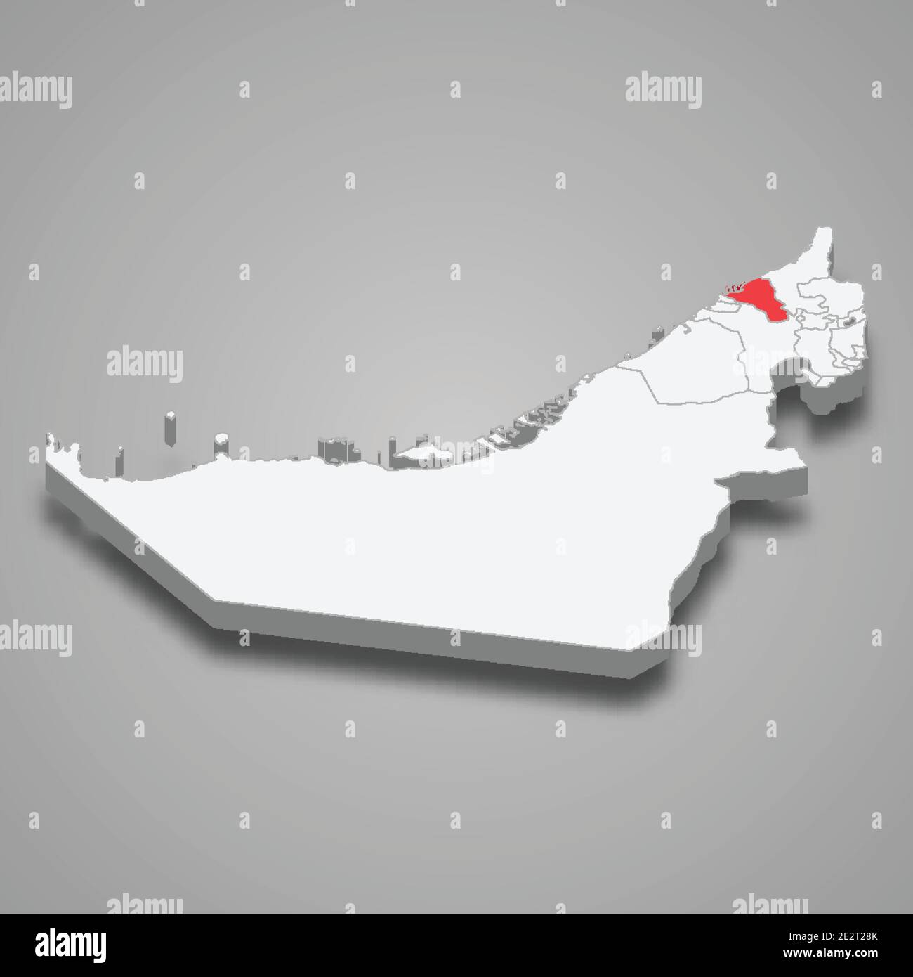 Umm Al Quwain emirate location within United Arab Emirates 3d isometric ... Umm Al Quwain emirate location within United Arab Emirates 3d isometric ...