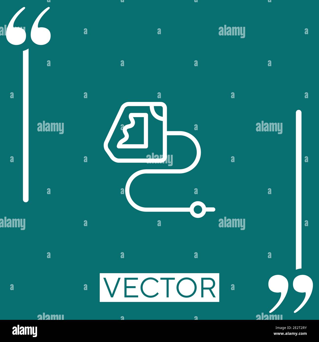 extending leads vector icon Linear icon. Editable stroke line Stock ...