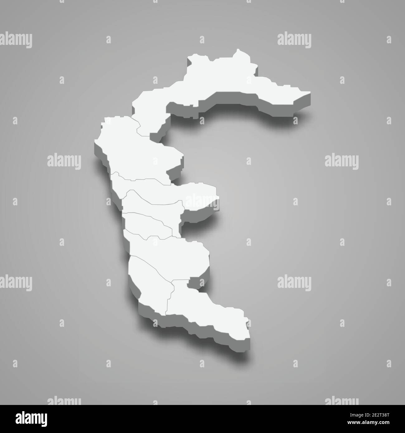 3d isometric map of Azad Jammu and Kashmir is a province of Pakistan ...