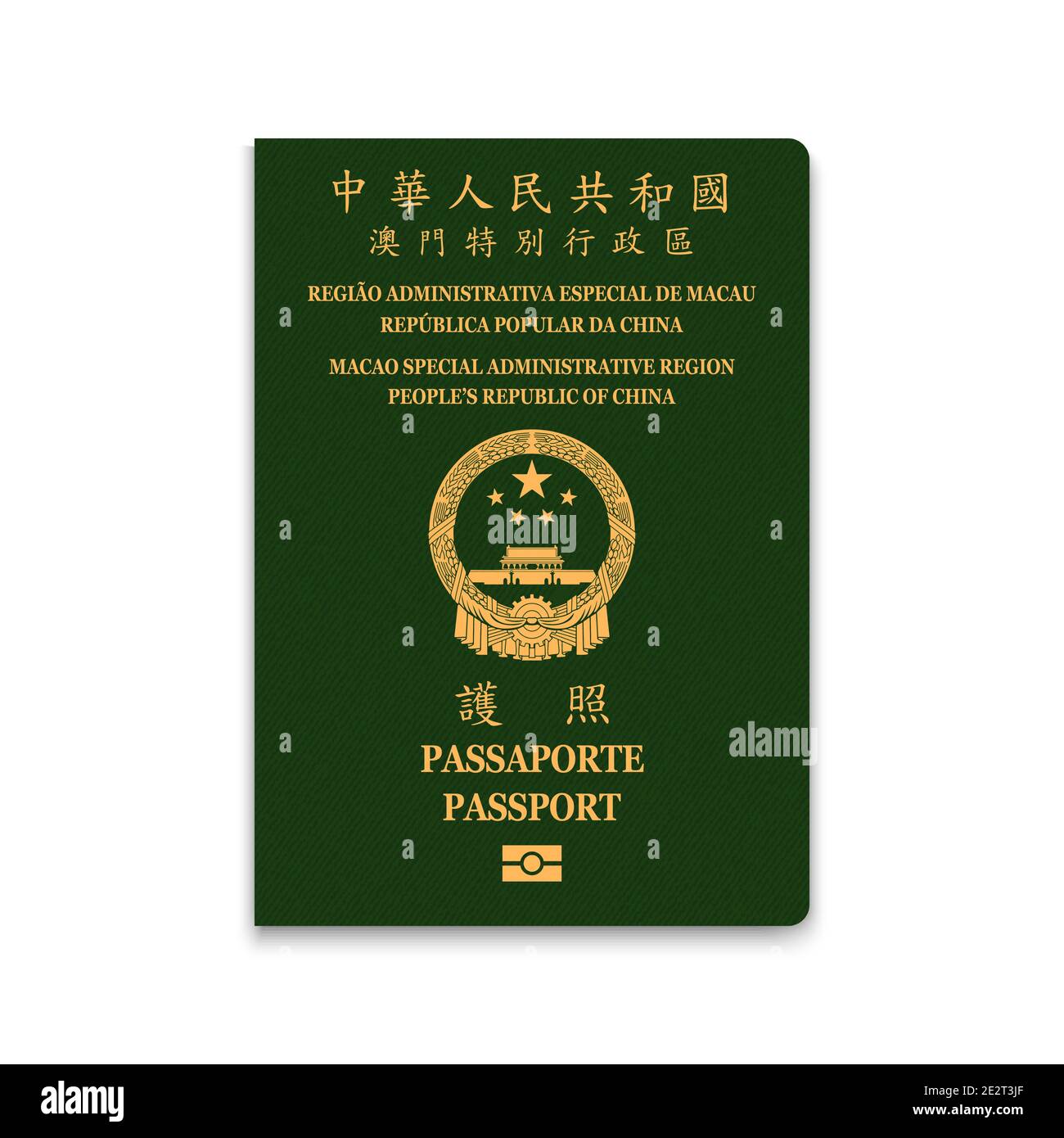 Passport of Macao. Citizen ID template. Vector illustration Stock ...