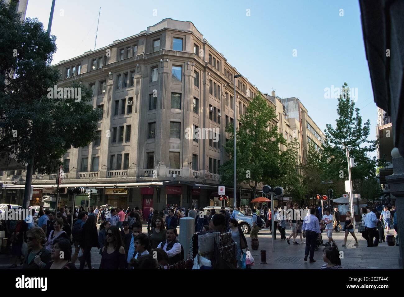 SANTIAGO, CHILE - Jan 05, 2021: View of the streets of the city of ...