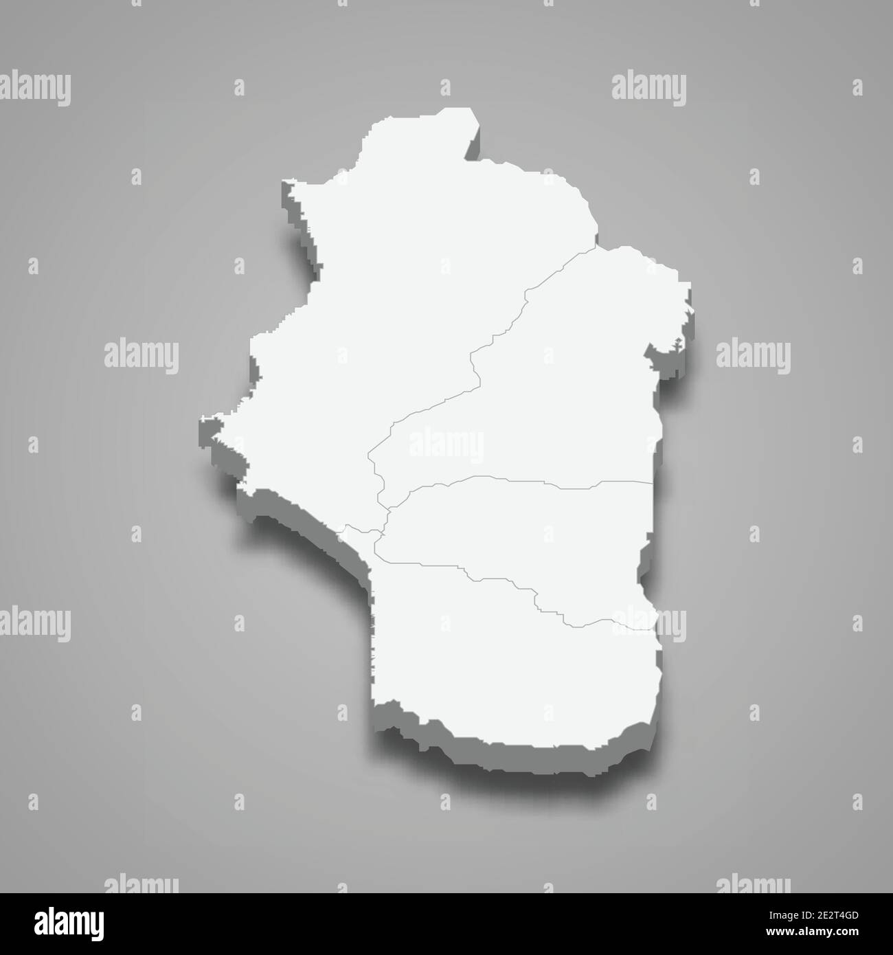 3d isometric map of Latakia is a province of Syria, vector illustration ...