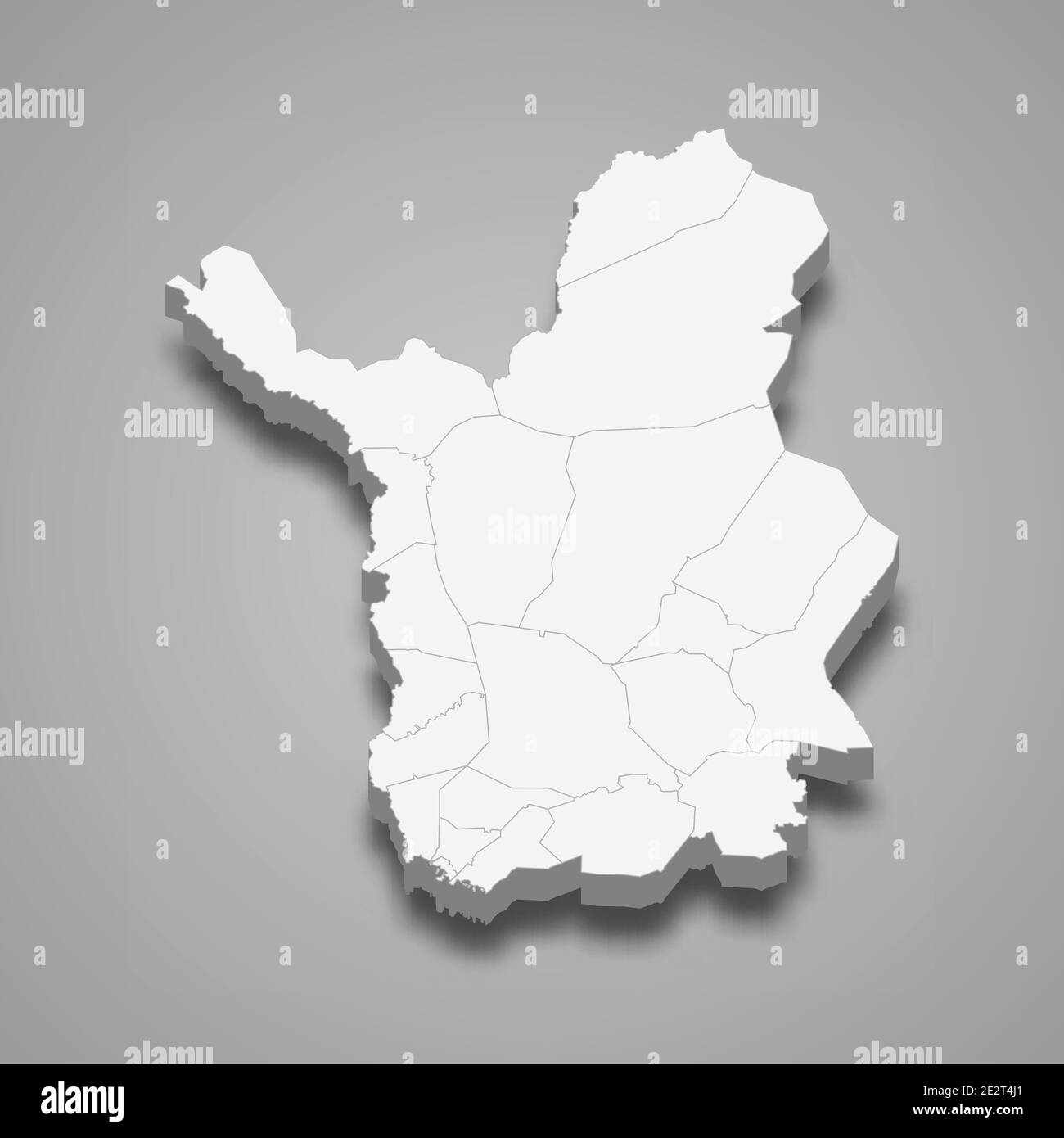 3d isometric map of Lapland is a region of Finland, vector illustration ...