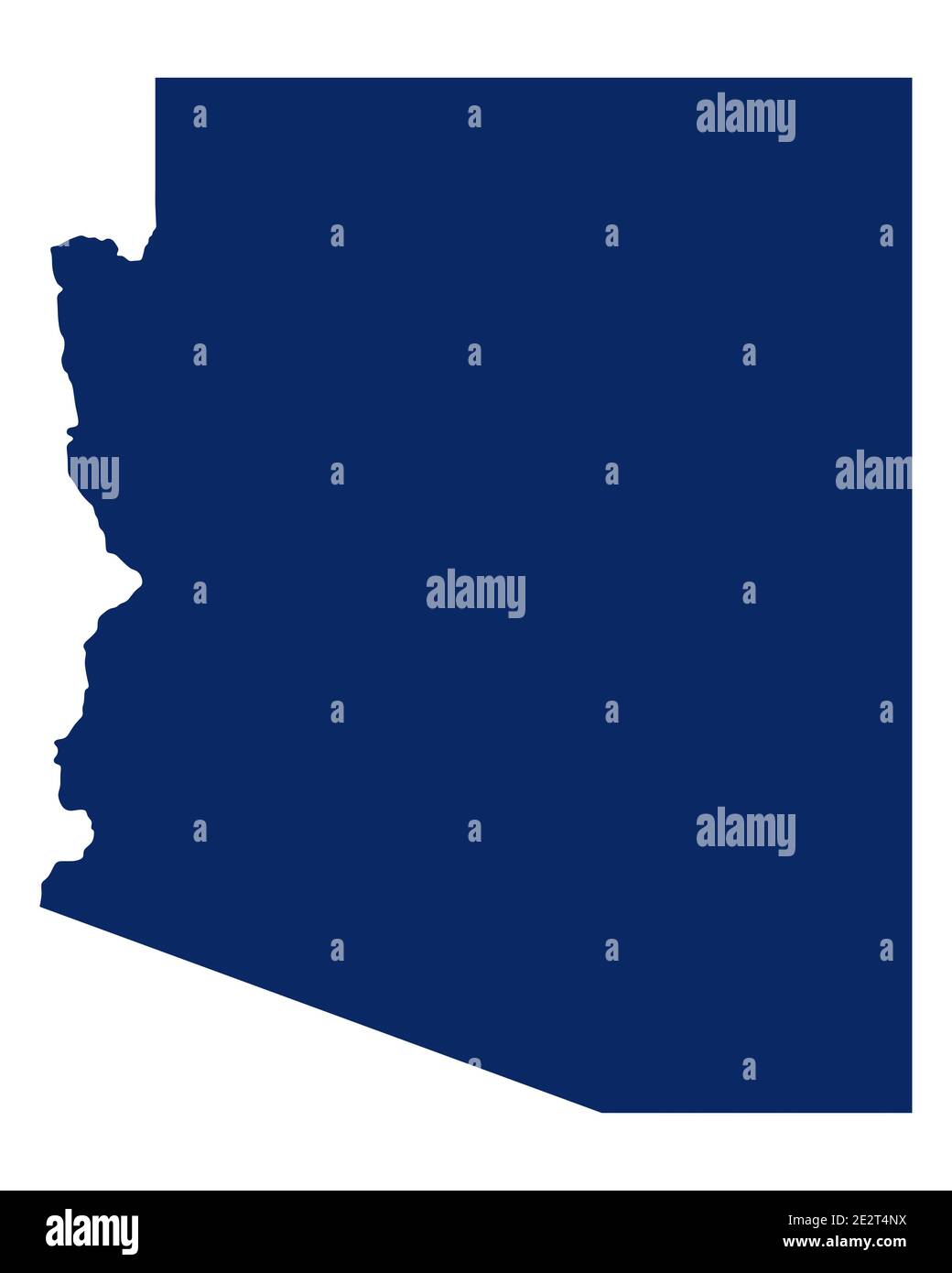 Map of Arizona in blue colour Stock Photo - Alamy
