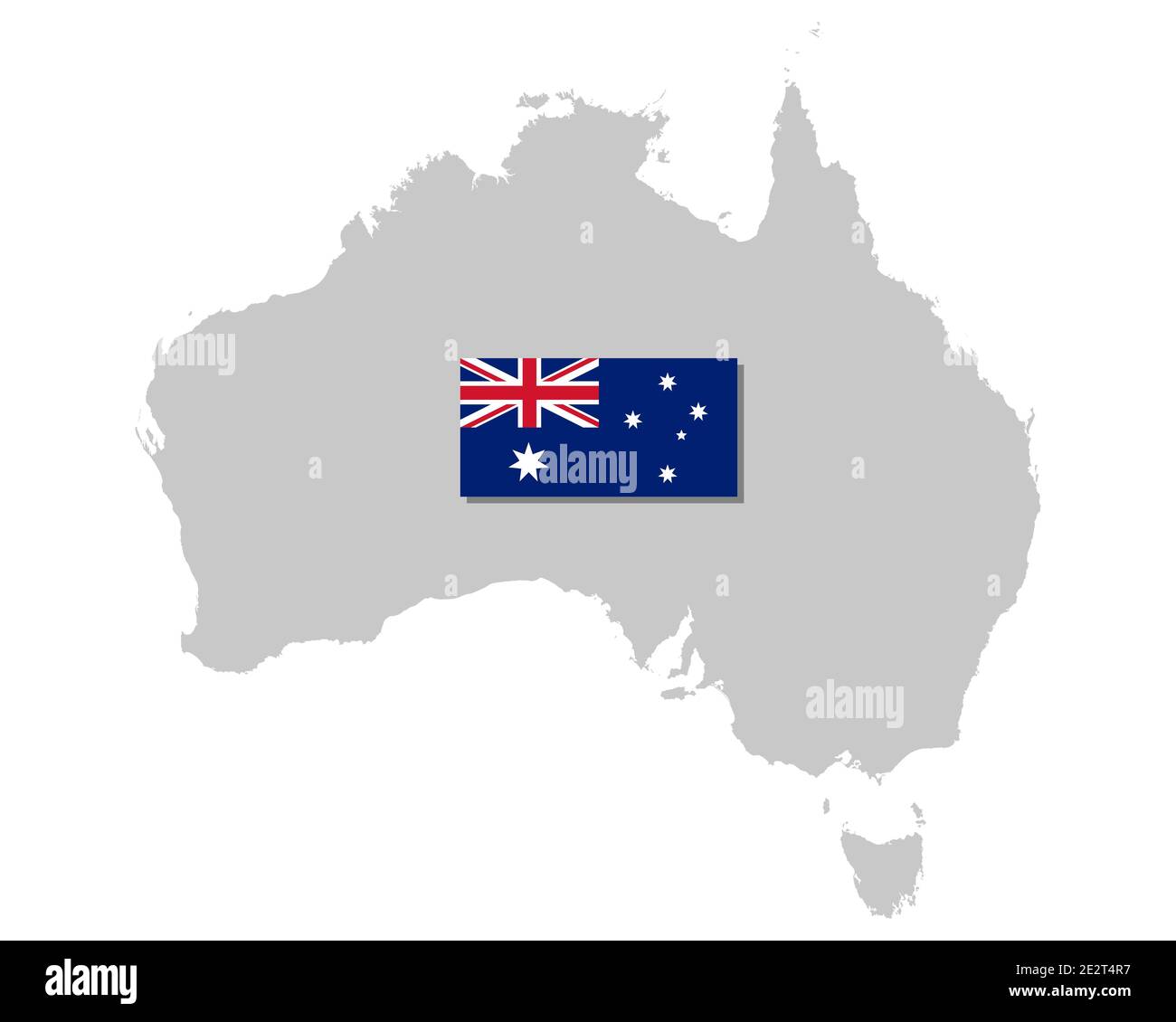Flag and map of Australia Stock Photo - Alamy