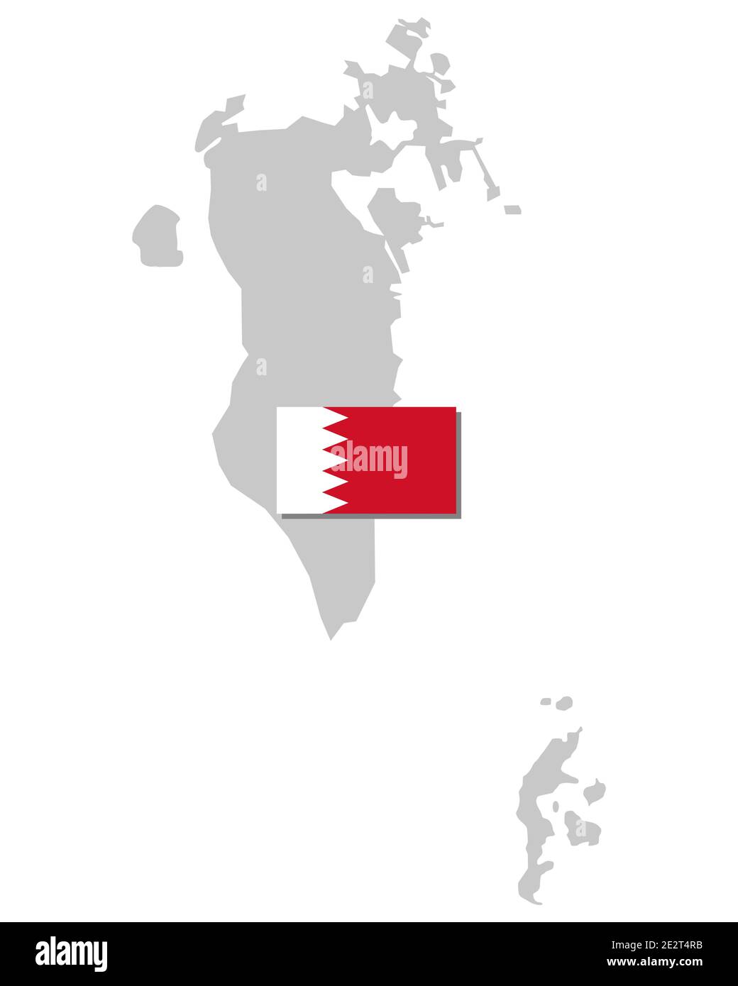 Flag and map of Bahrain Stock Photo - Alamy