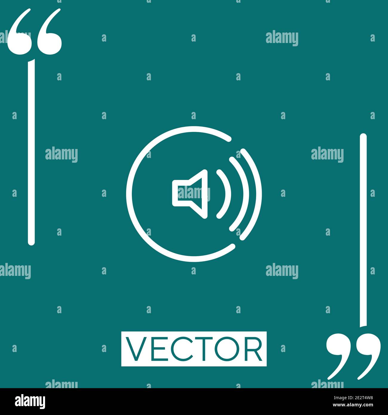 sound symbol Linear icon. Editable stroke line Stock Vector Image & Art ...