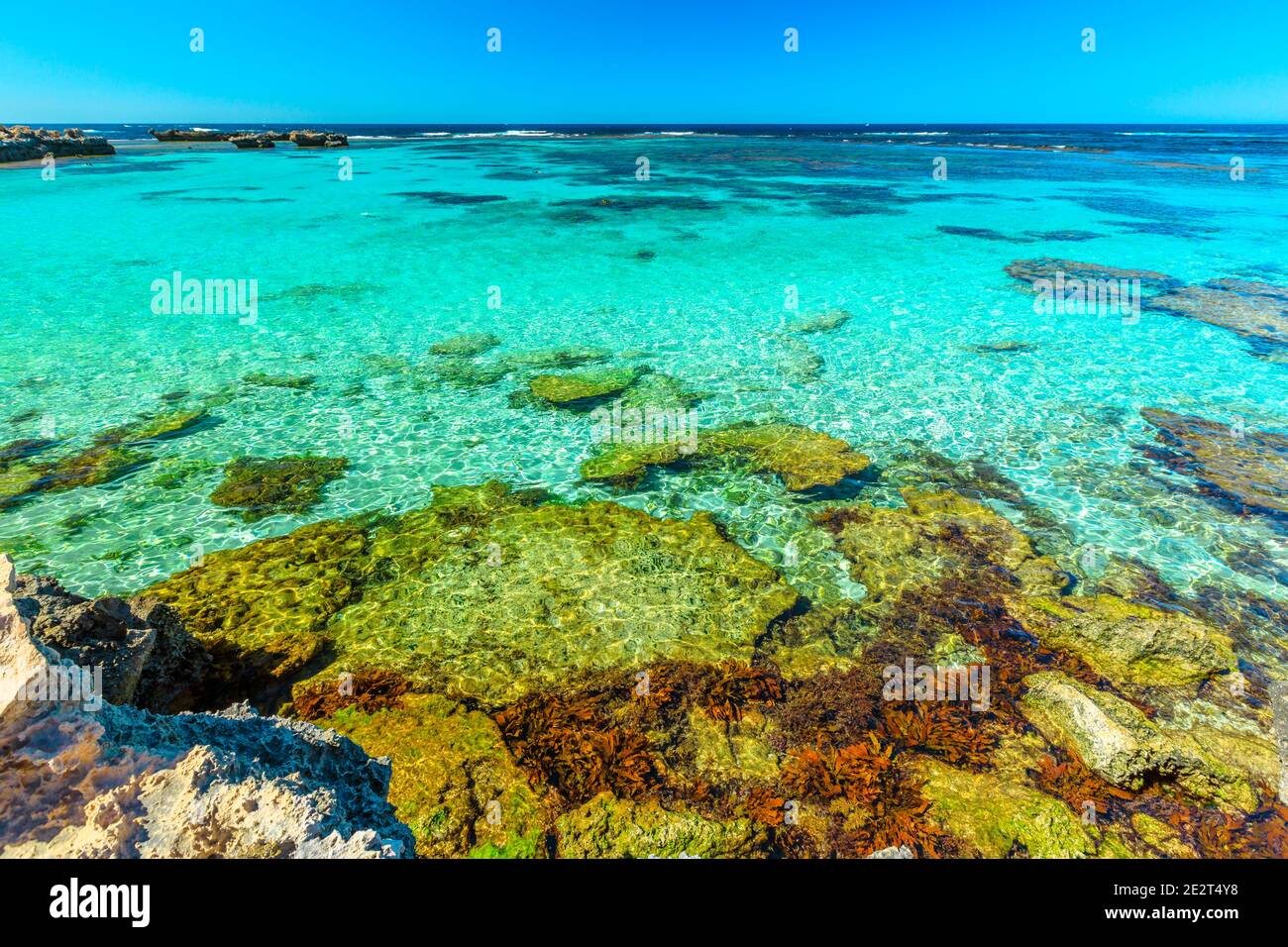 Rottnest Island, Western Australia. Scenic view from cliffs over ...