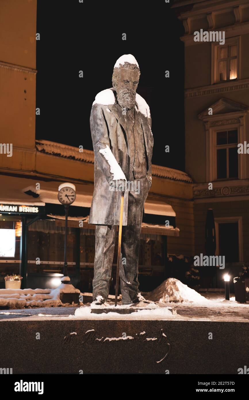 Monument of Jonas Basanavičius, activist and proponent of the ...